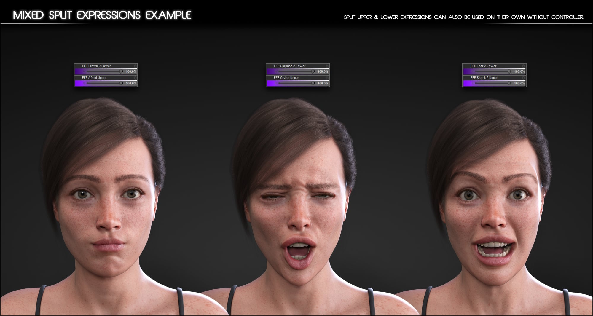 Enhanced Facial Expressions HD for Genesis 9 | Daz 3D
