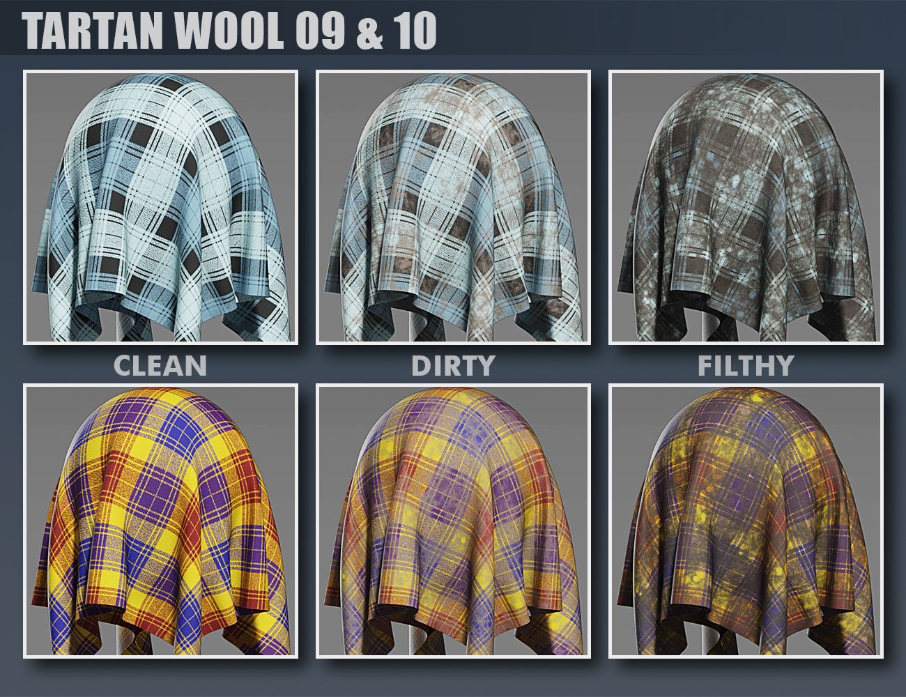 DD PBR Tartan Wool Shaders for Iray | Daz 3D