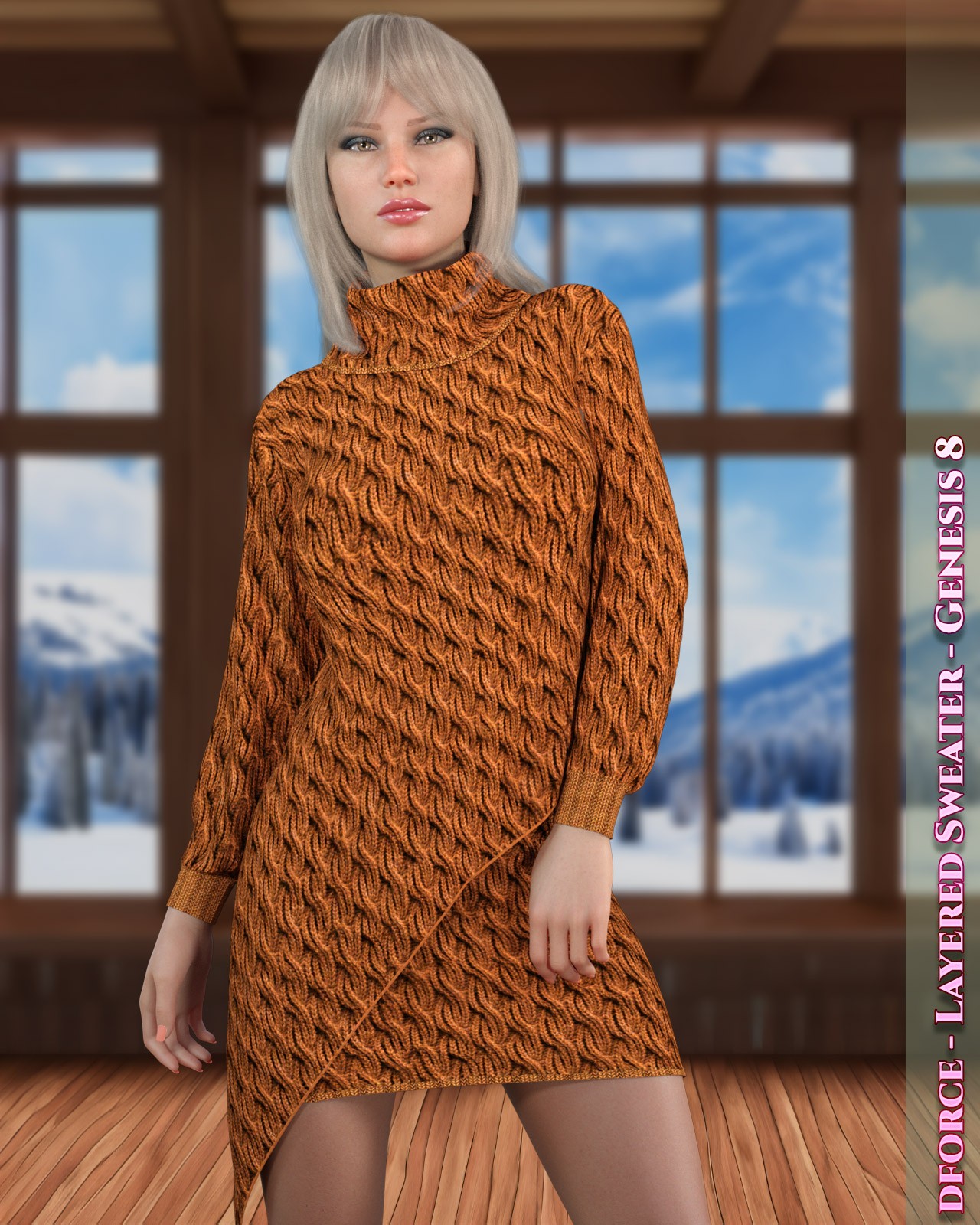 dforce - Layered Sweater - Genesis 8 | Daz 3D