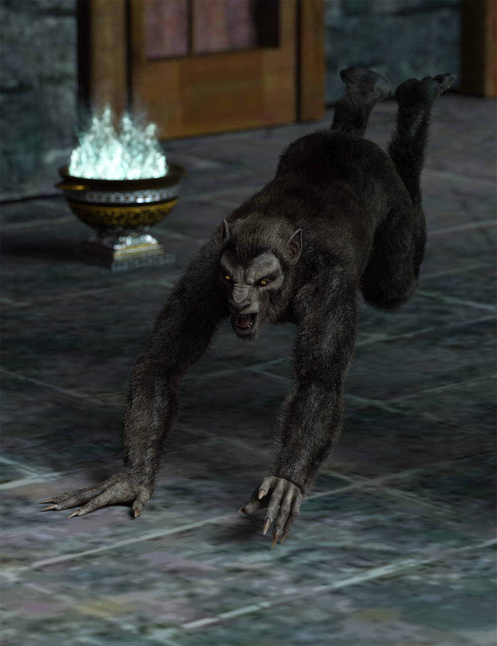 I Likan Poses for RawArt's Werwulf | Daz 3D