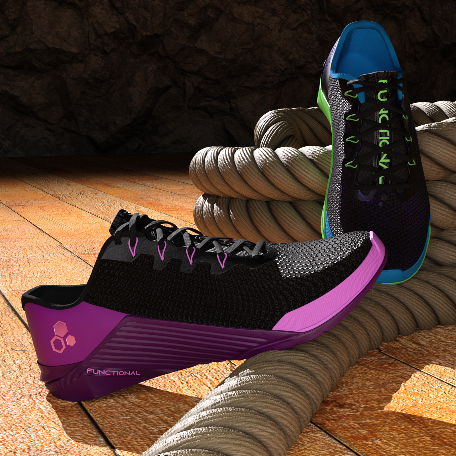 Functional Training Shoes for Genesis 3 and 8 | Daz 3D