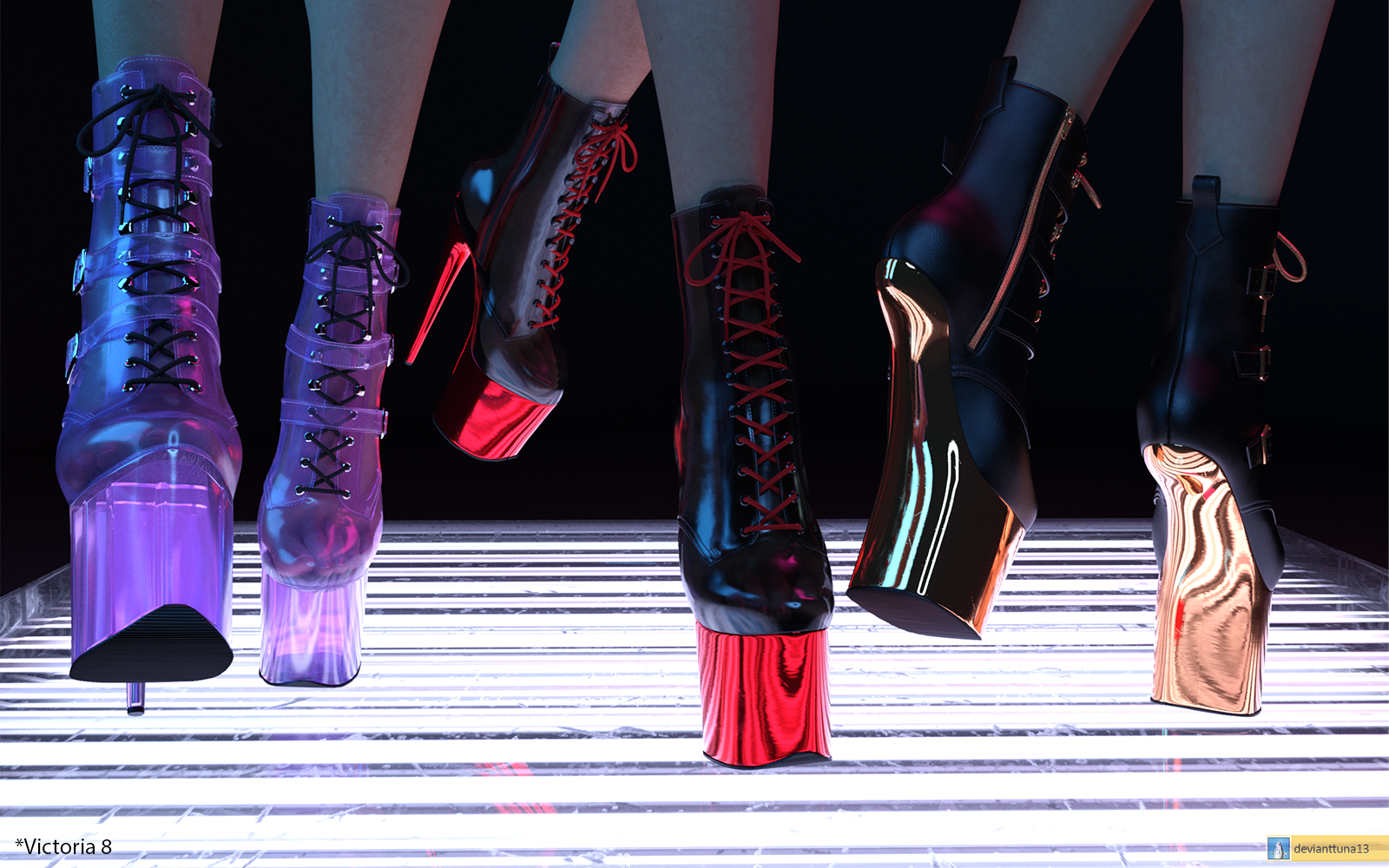 Extreme Platform Ankle Boots for G8F&G9 | Daz 3D