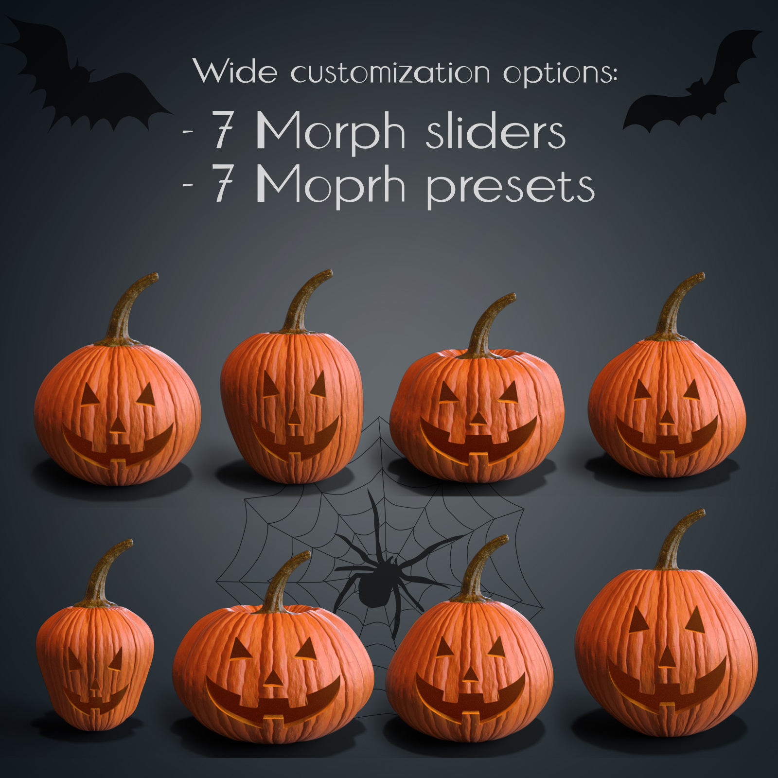 Pumpkinhead for G3&G8 and Props | Daz 3D