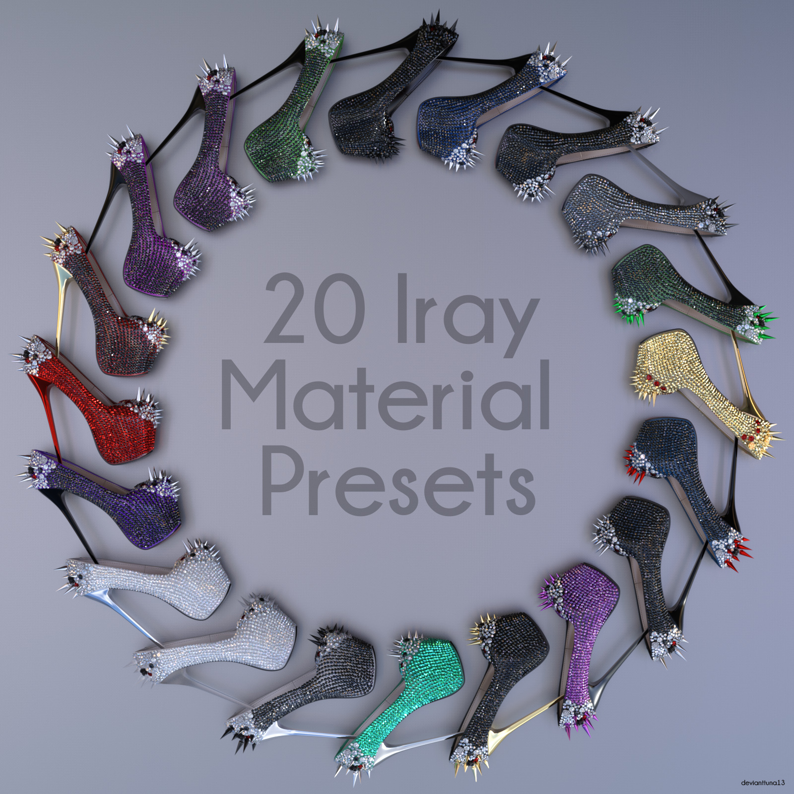 Spiked&Shiny Heels | Daz 3D
