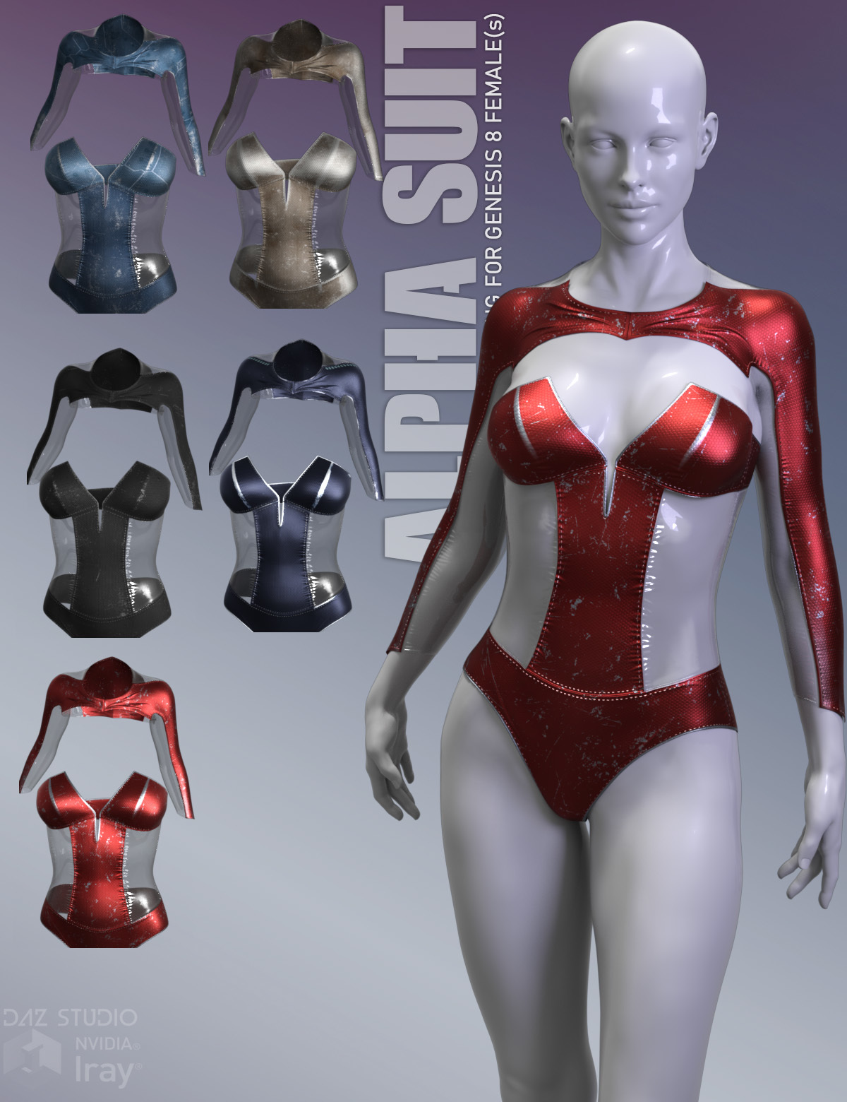 Alpha Suit for Genesis 8 Females | Daz 3D