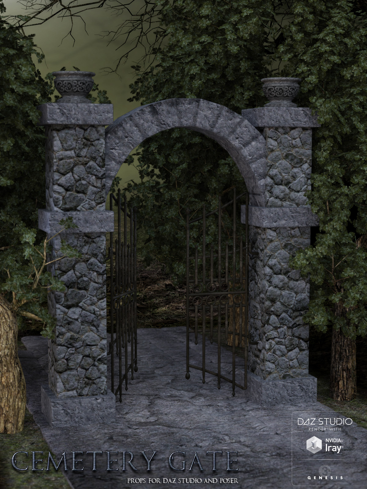 Cemetery Gate | Daz 3D