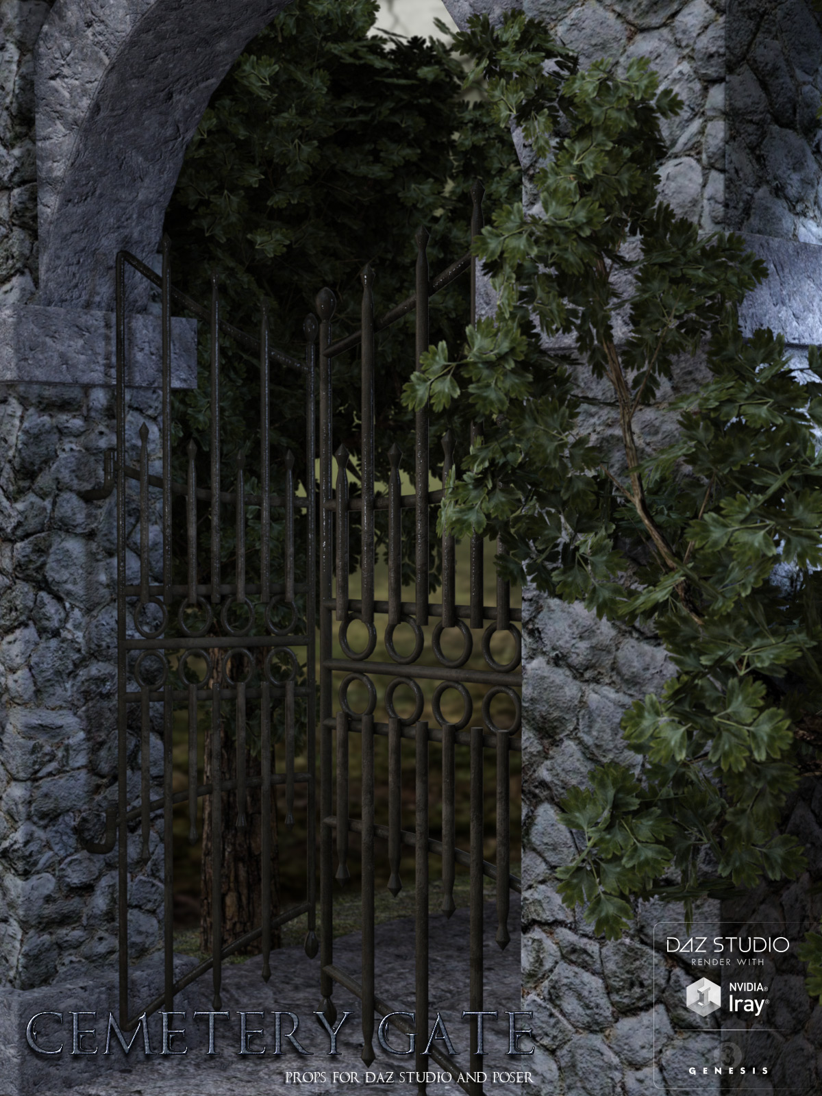 Cemetery Gate | Daz 3D