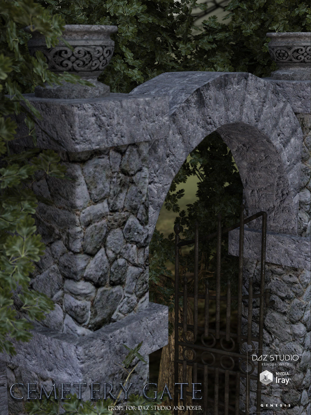 Cemetery Gate | Daz 3D