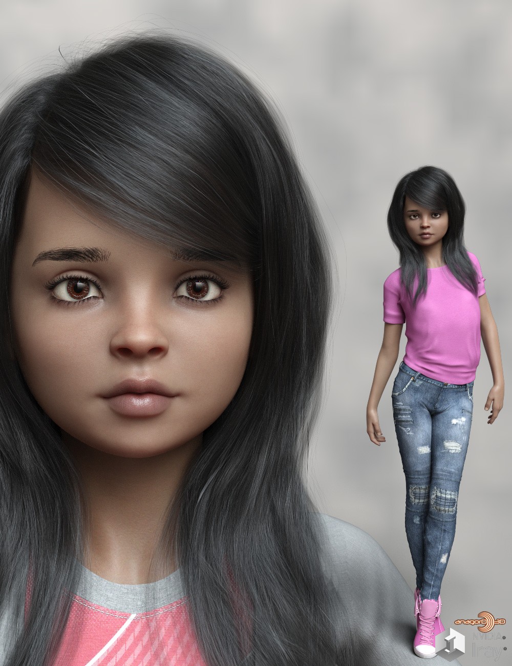 Anagord Kids G8F Vol 9 | Daz 3D