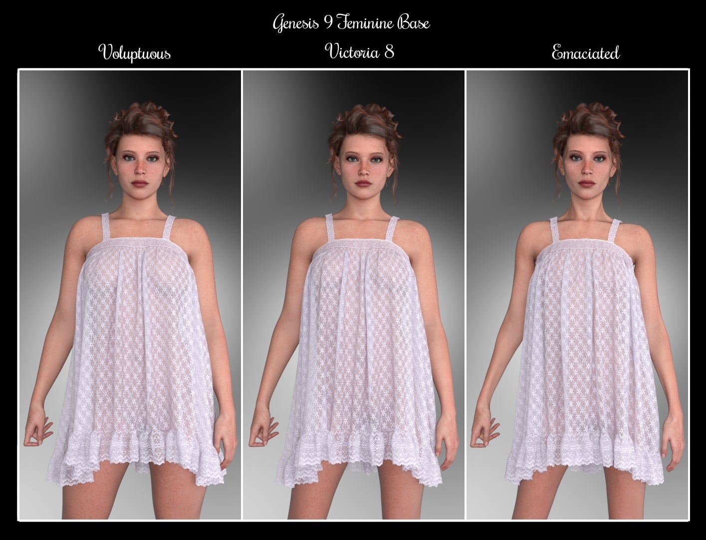 dForce - Alba Dress for G8Fs & G9 | Daz 3D