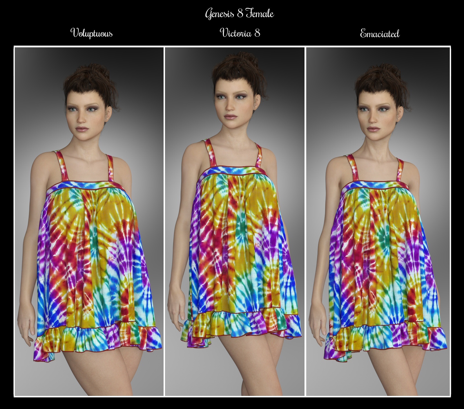 dForce - Alba Dress for G8Fs & G9 | Daz 3D