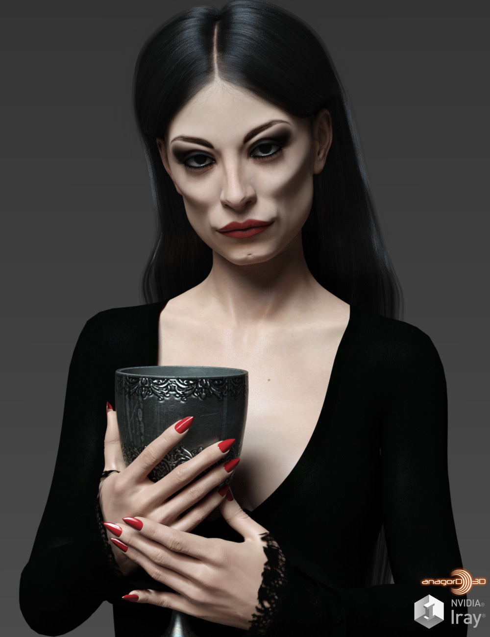 Mrs Black HD for Victoria 8 | Daz 3D