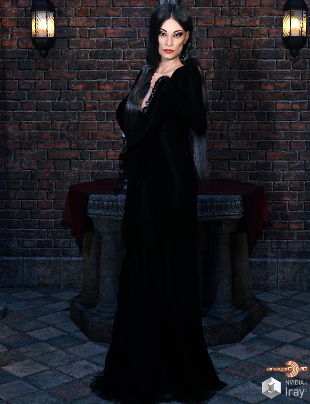 Mrs Black HD for Victoria 8 | Daz 3D