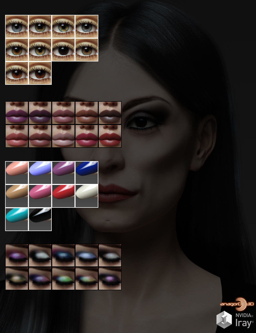 Mrs Black HD for Victoria 8 | Daz 3D