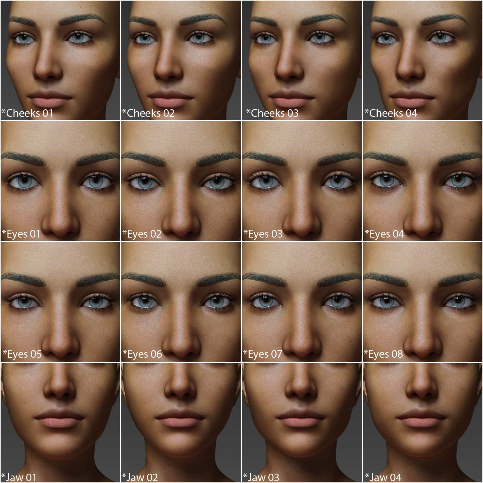 Partial Face Morphs G8F Vol 2 | Daz 3D
