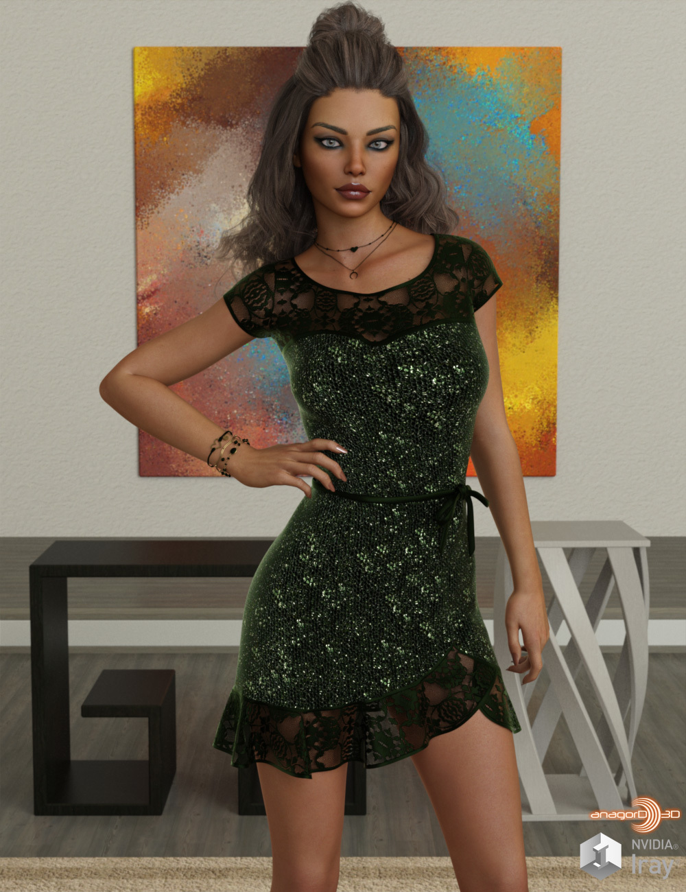VERSUS - dForce Jaila Candy Dress for Genesis 8 Females | Daz 3D