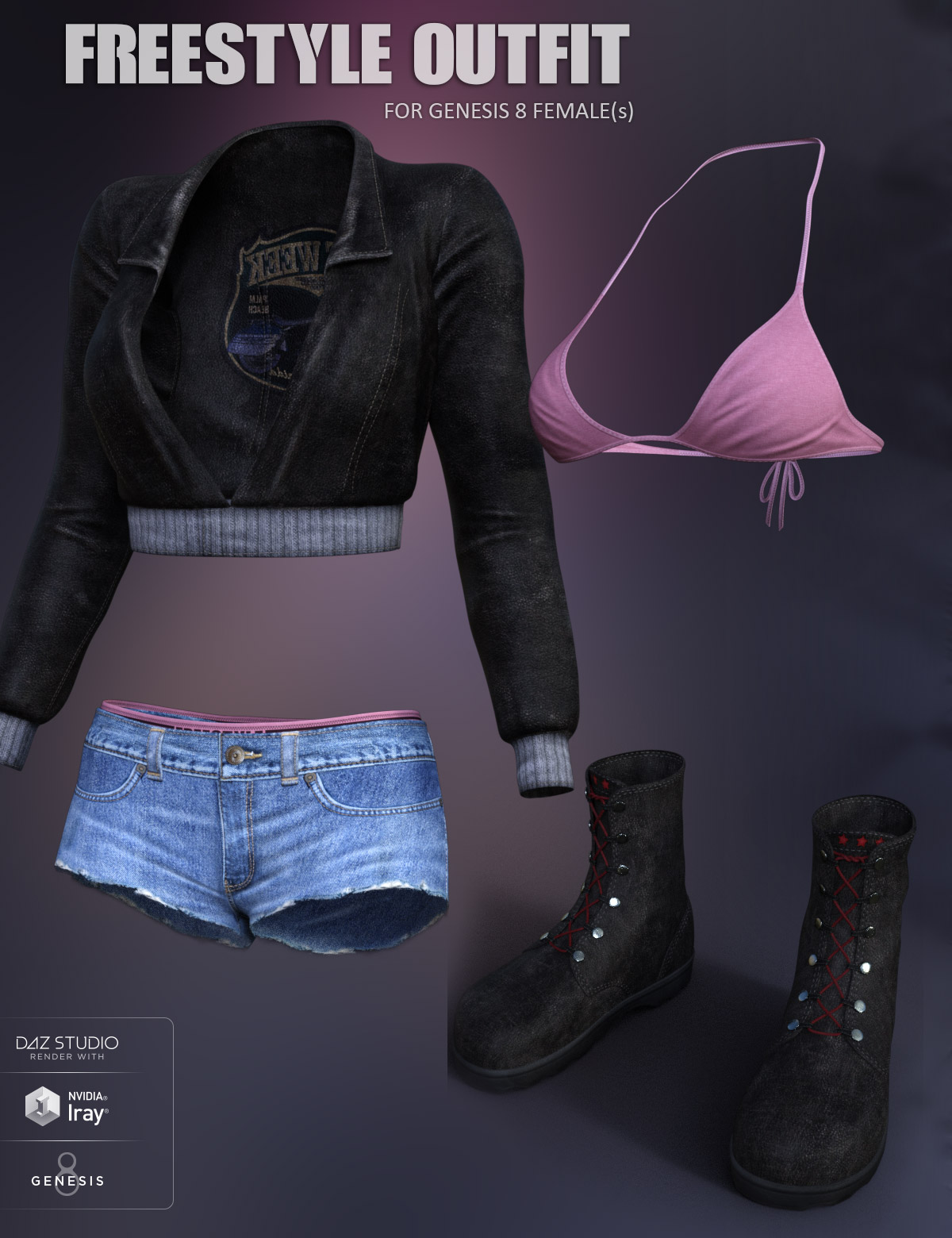 Freestyle Outfit for Genesis 8 Females | Daz 3D