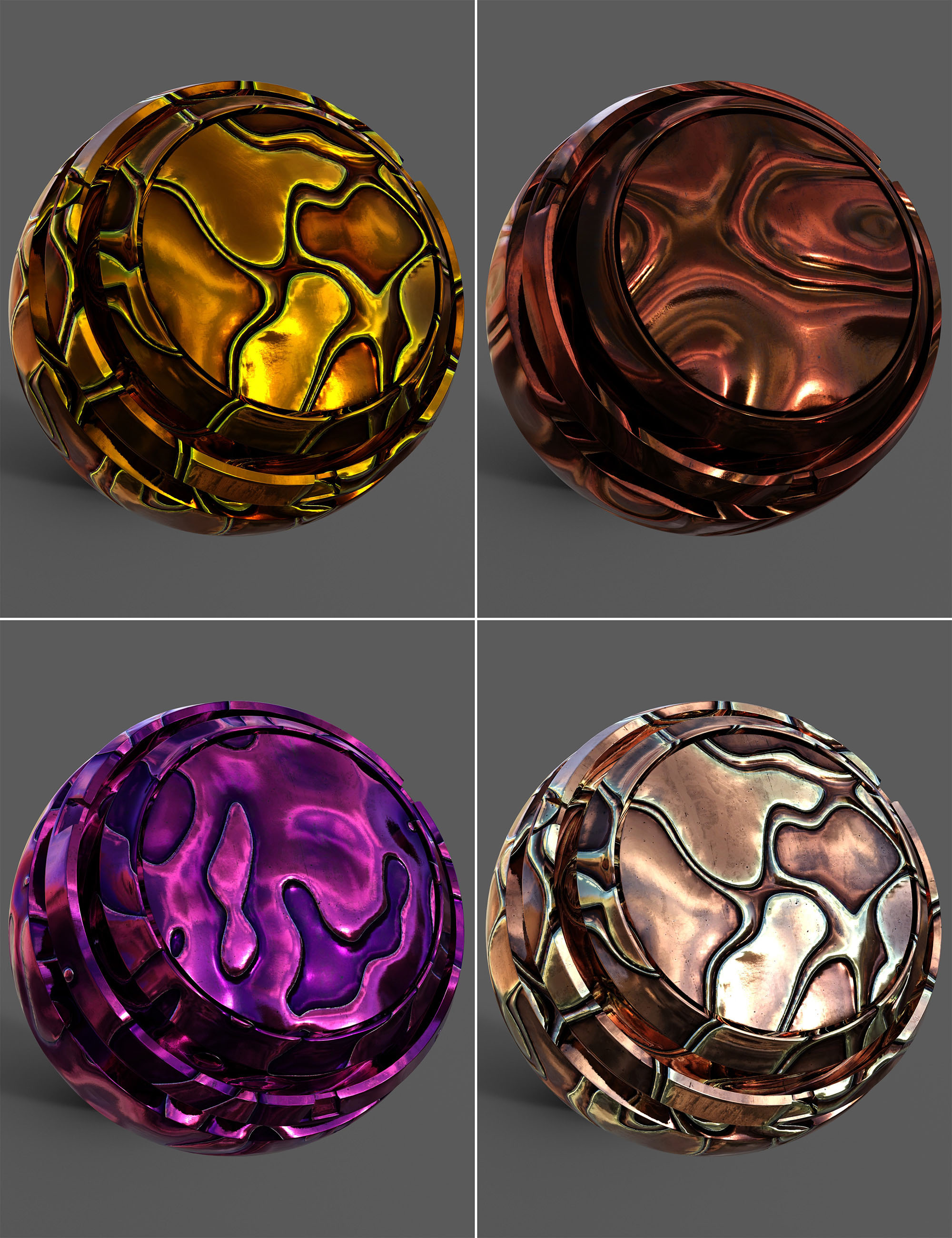 Abstract Metal Iray Shaders | Daz 3D