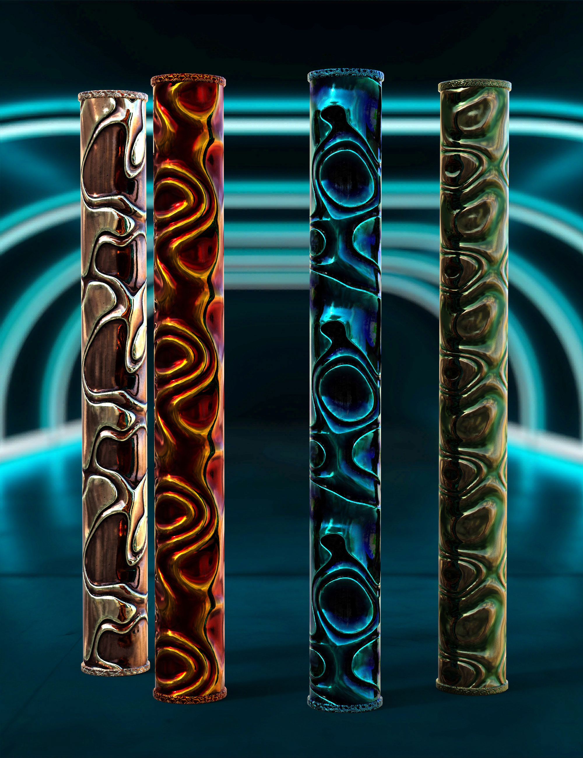 Abstract Metal Iray Shaders | Daz 3D