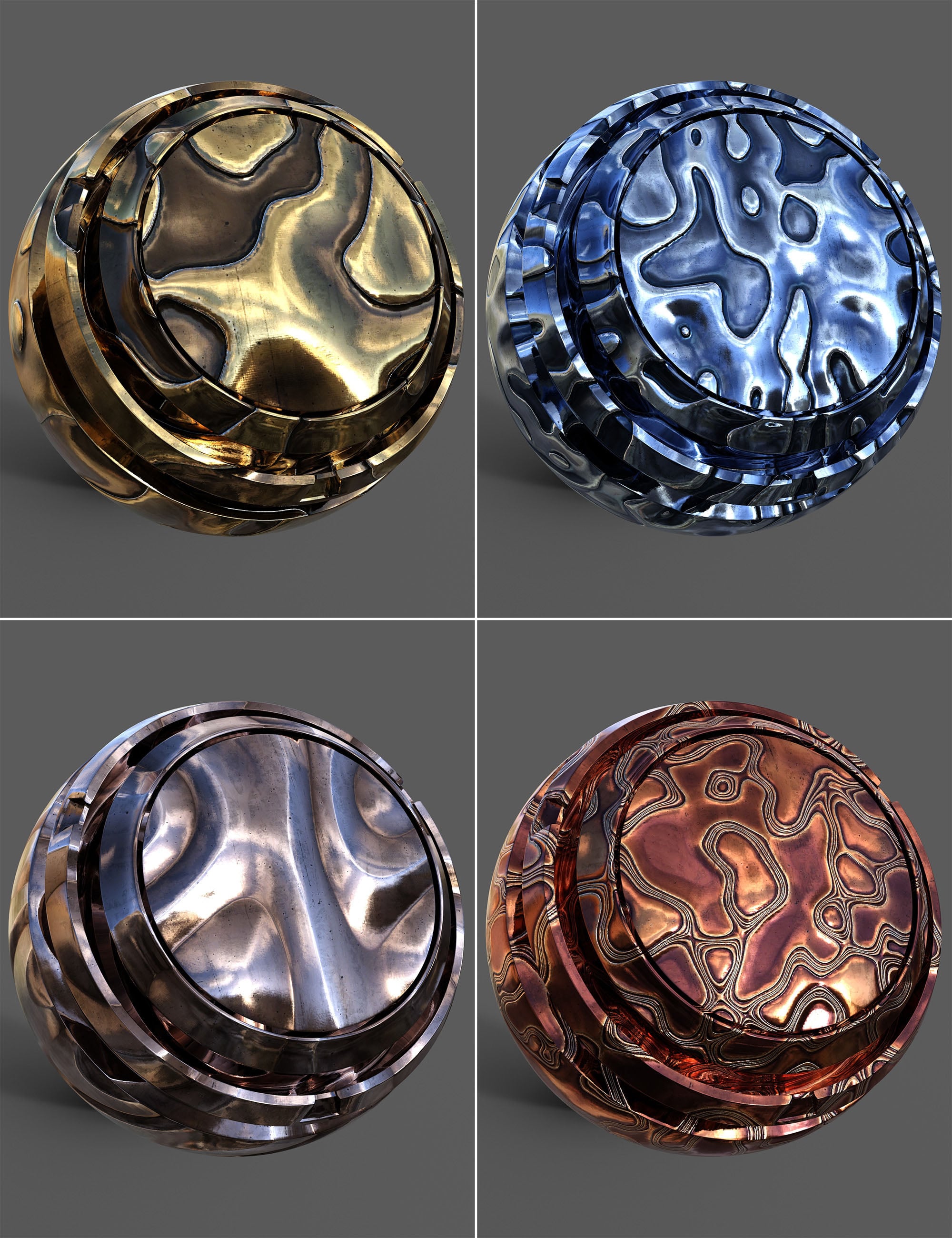 Abstract Metal Iray Shaders | Daz 3D