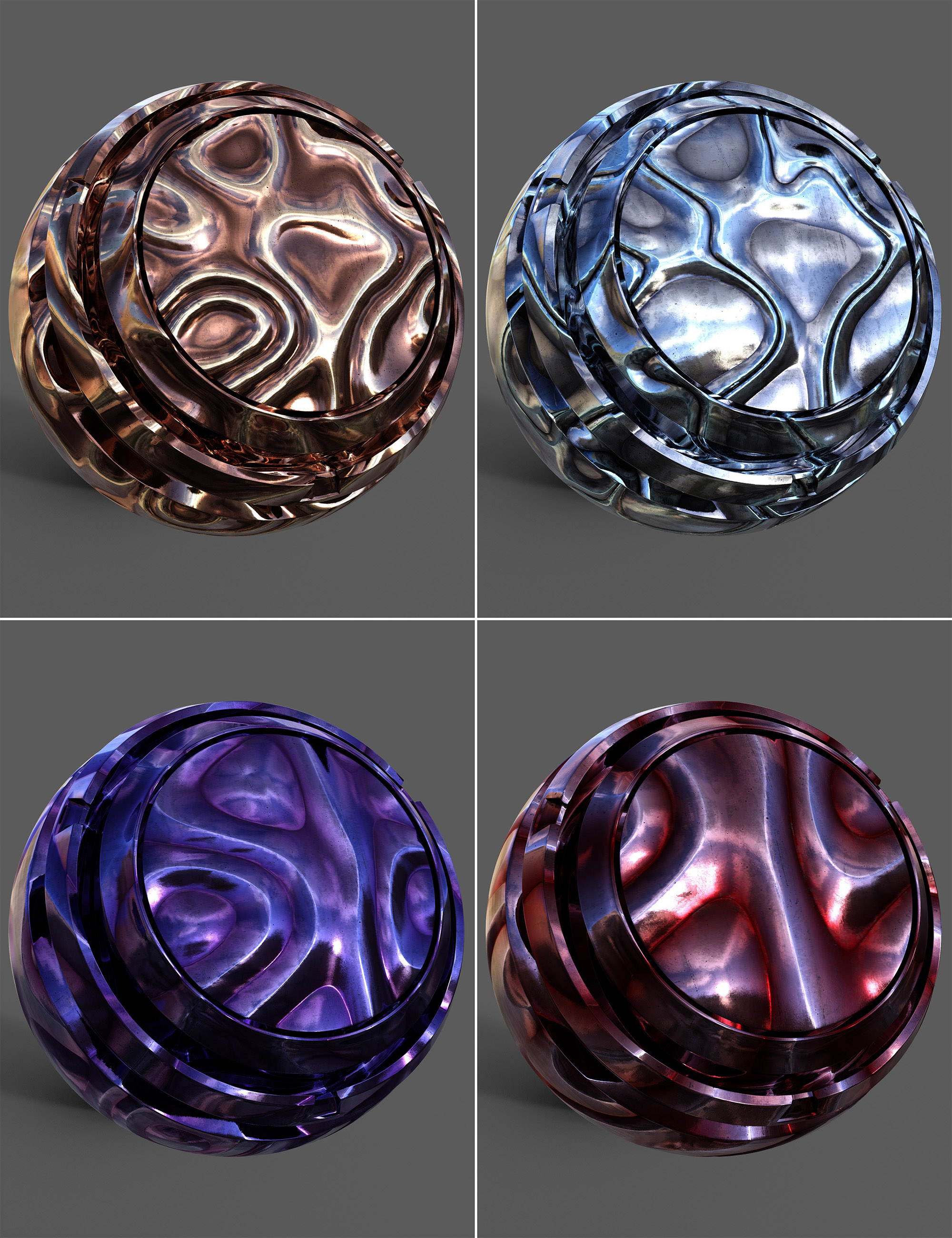Abstract Metal Iray Shaders | Daz 3D