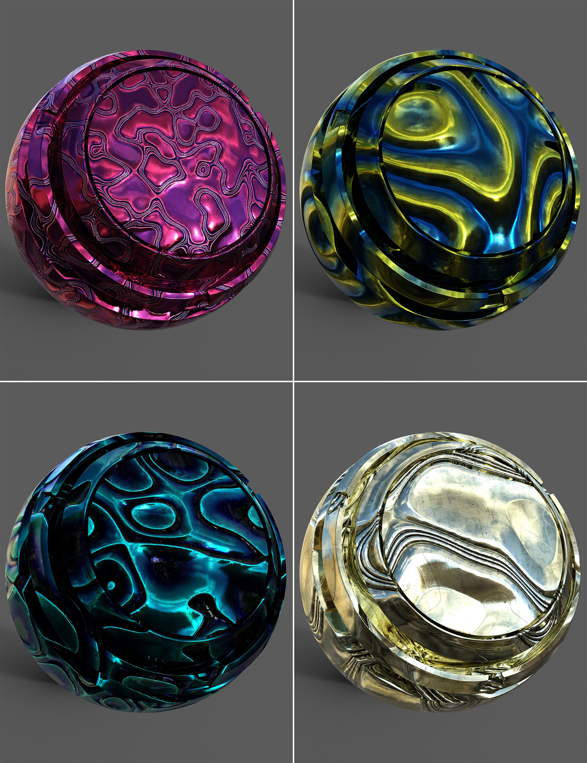 Abstract Metal Iray Shaders | Daz 3D