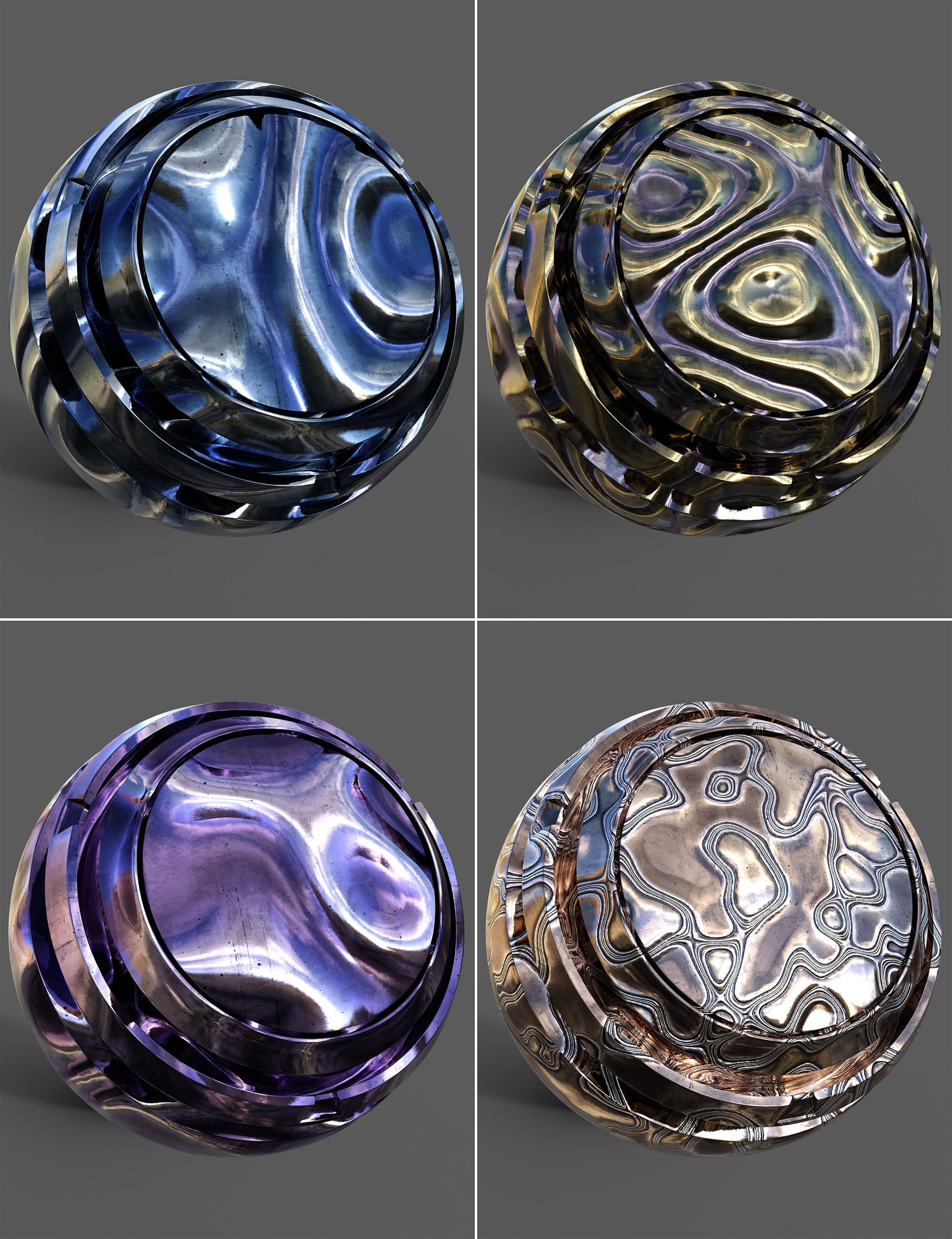 Abstract Metal Iray Shaders | Daz 3D