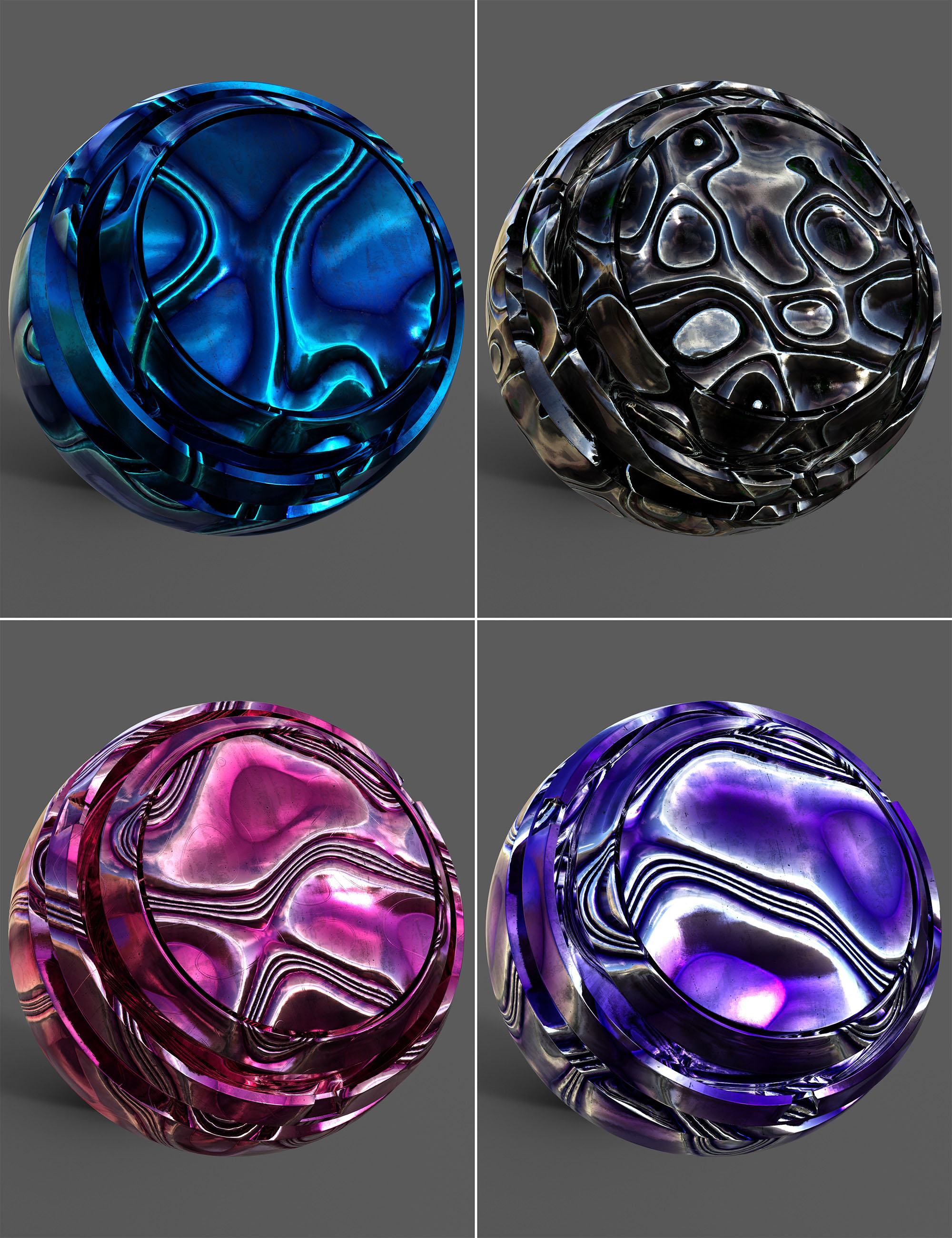 Abstract Metal Iray Shaders | Daz 3D