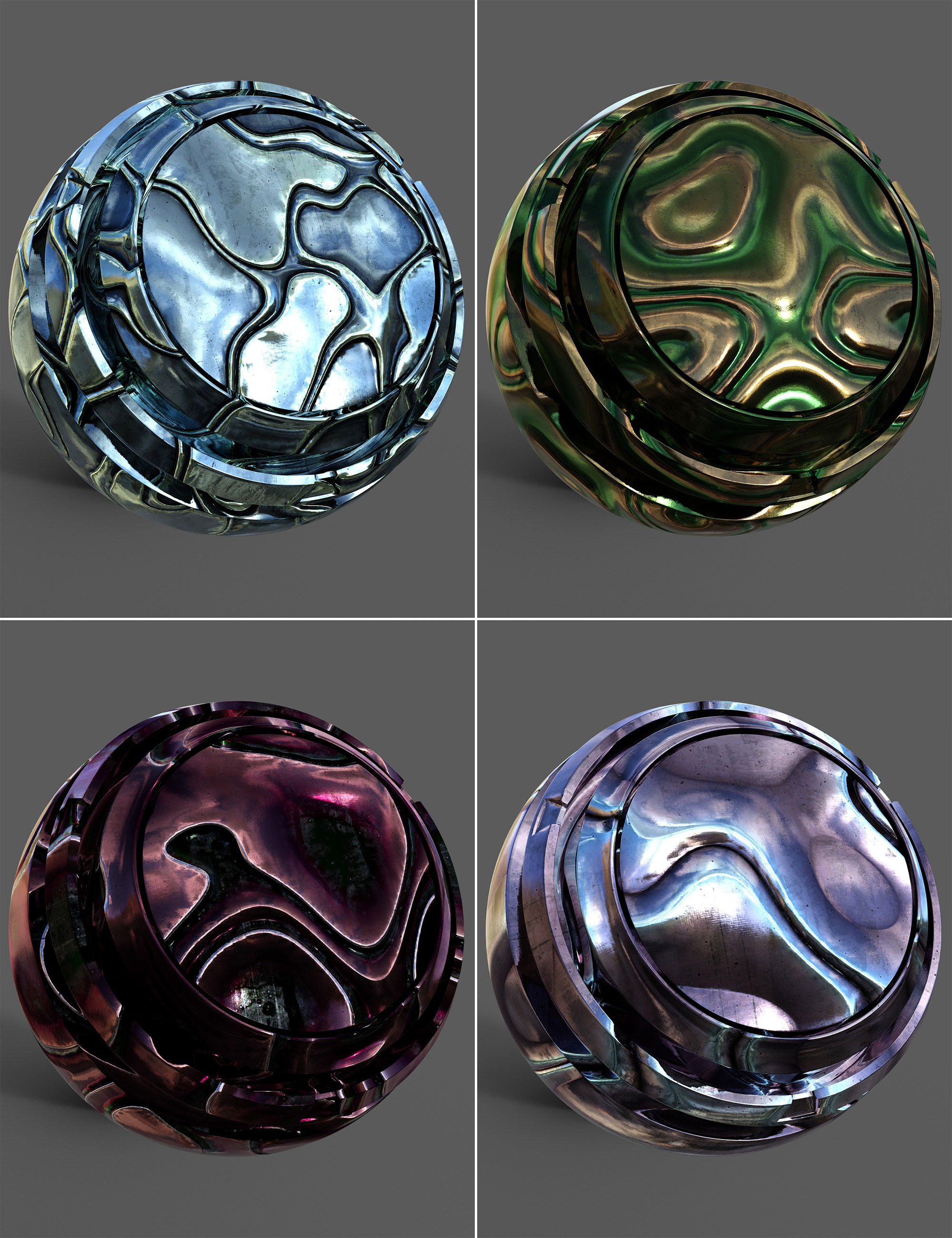 Abstract Metal Iray Shaders | Daz 3D