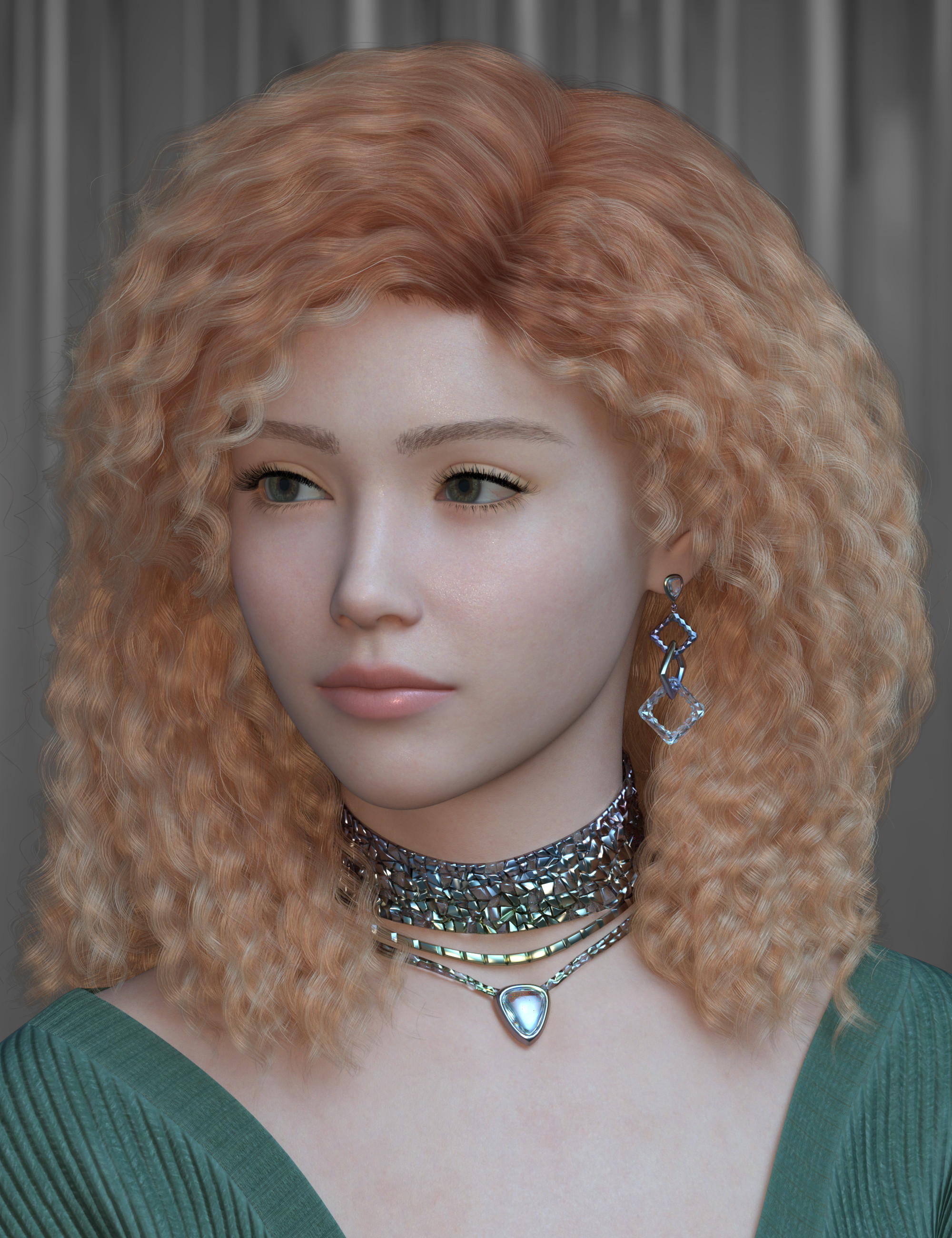 Sigma Hair and Tetragon Accessories for Genesis 9, 8 and 8.1 Female ...