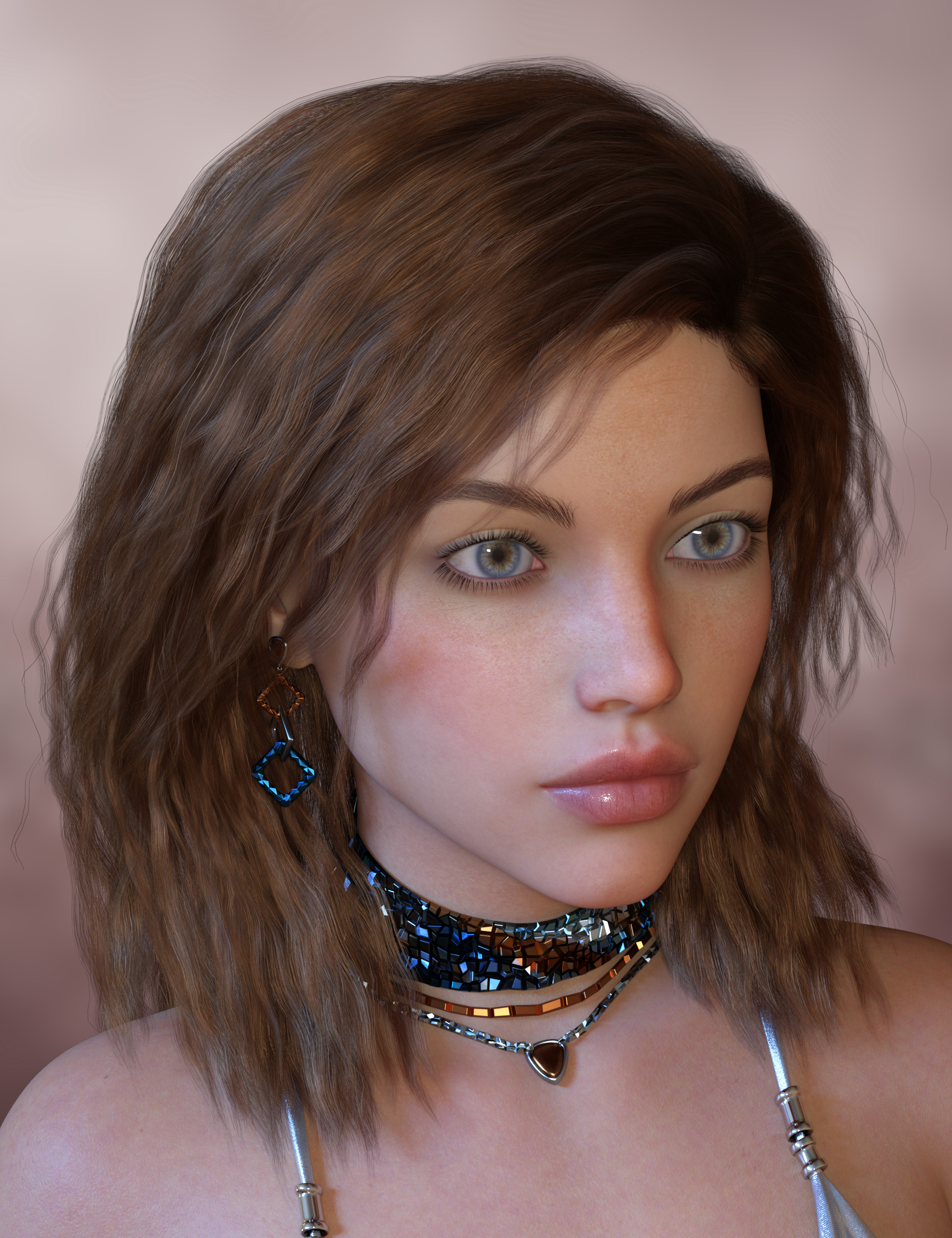 Sigma Hair and Tetragon Accessories for Genesis 9, 8 and 8.1 Female ...