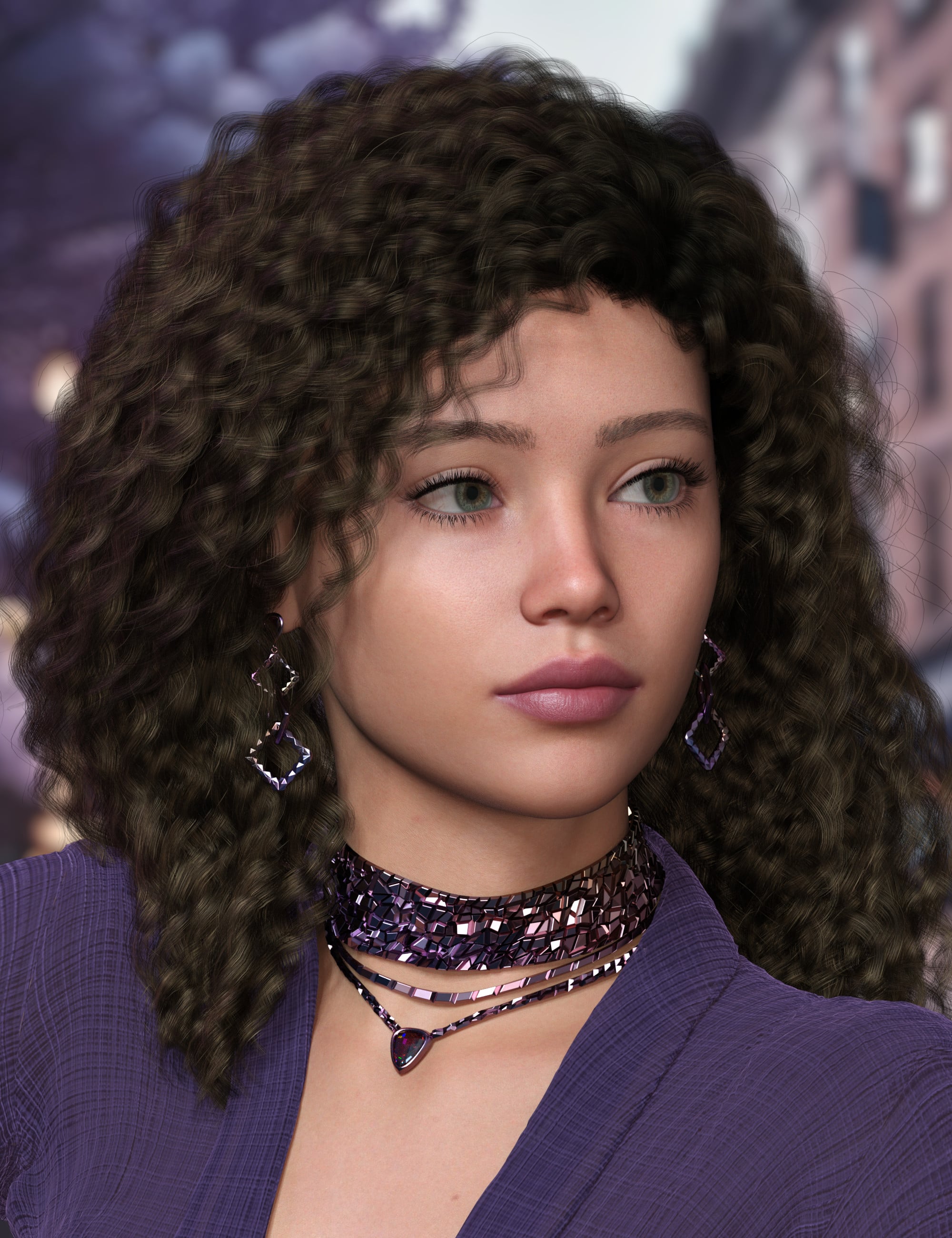 Sigma Hair and Tetragon Accessories for Genesis 9, 8 and 8.1 Female ...
