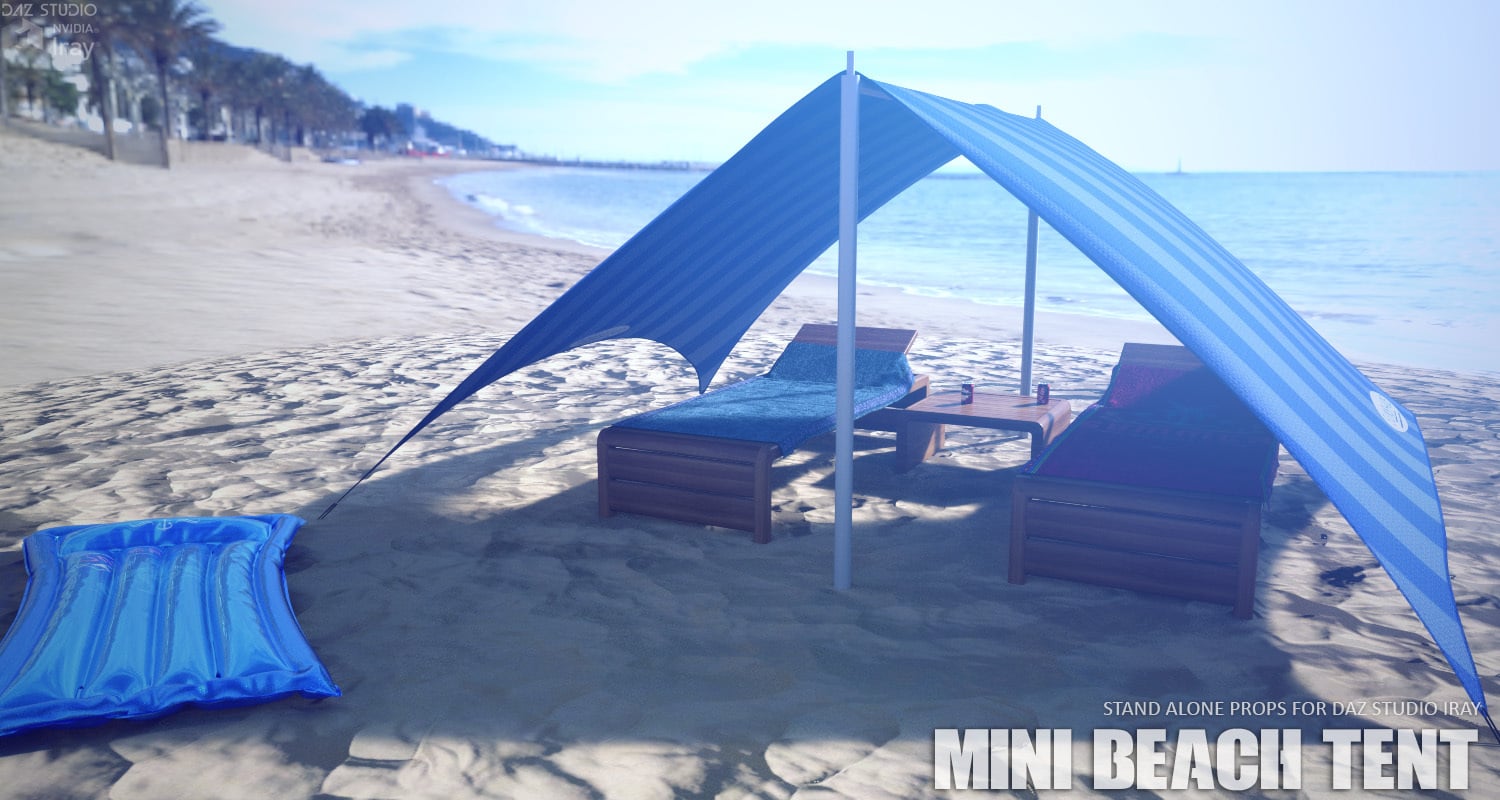 Mini Beach Tent Daz Studio | Daz 3D