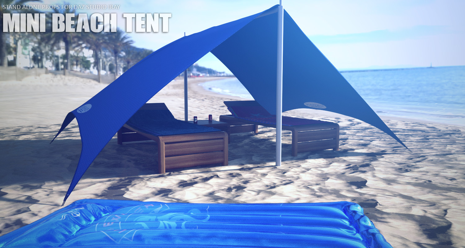 Mini Beach Tent Daz Studio | Daz 3D