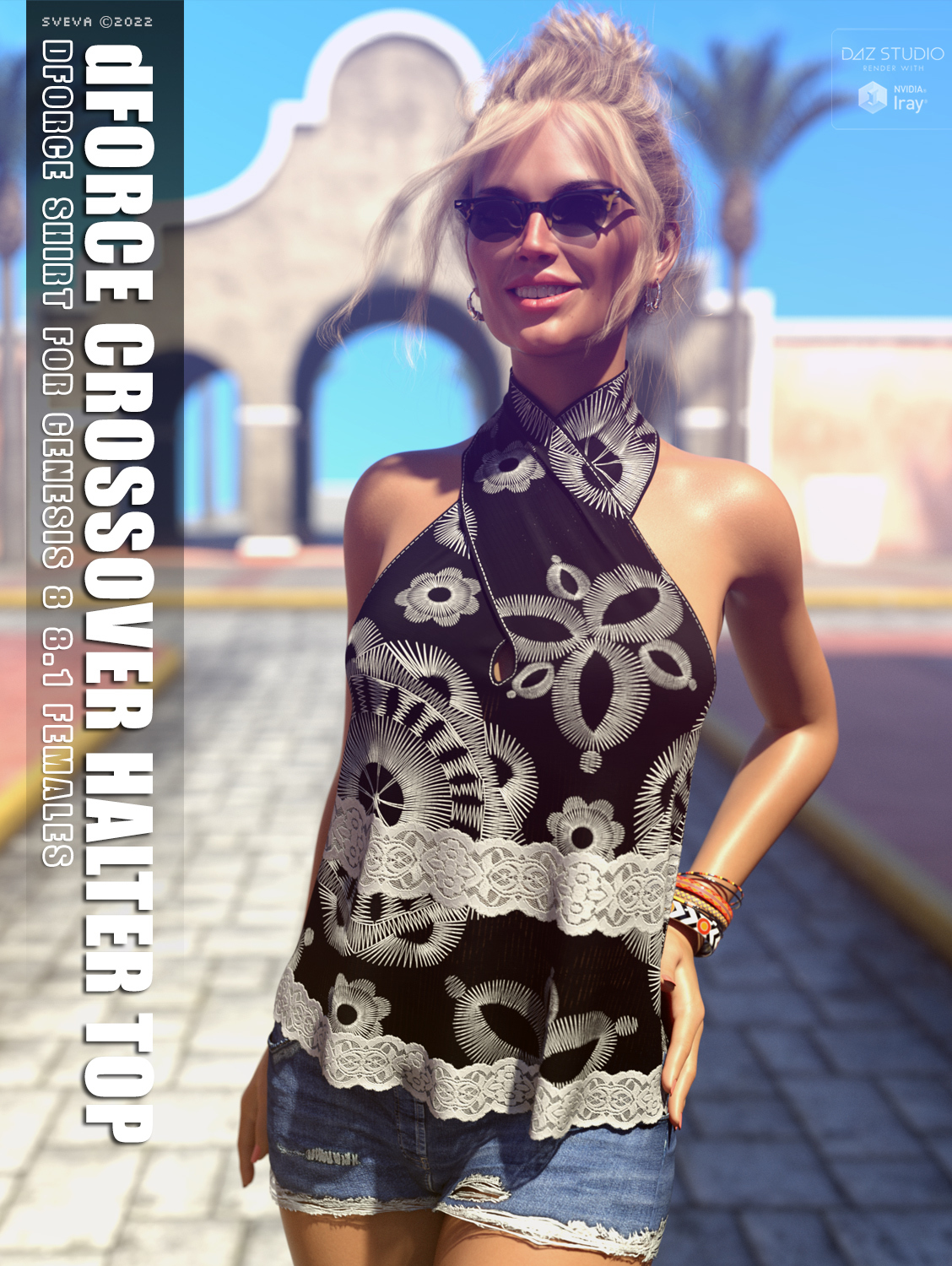 dforce Crossover Halter Top G8G8.1F | Daz 3D