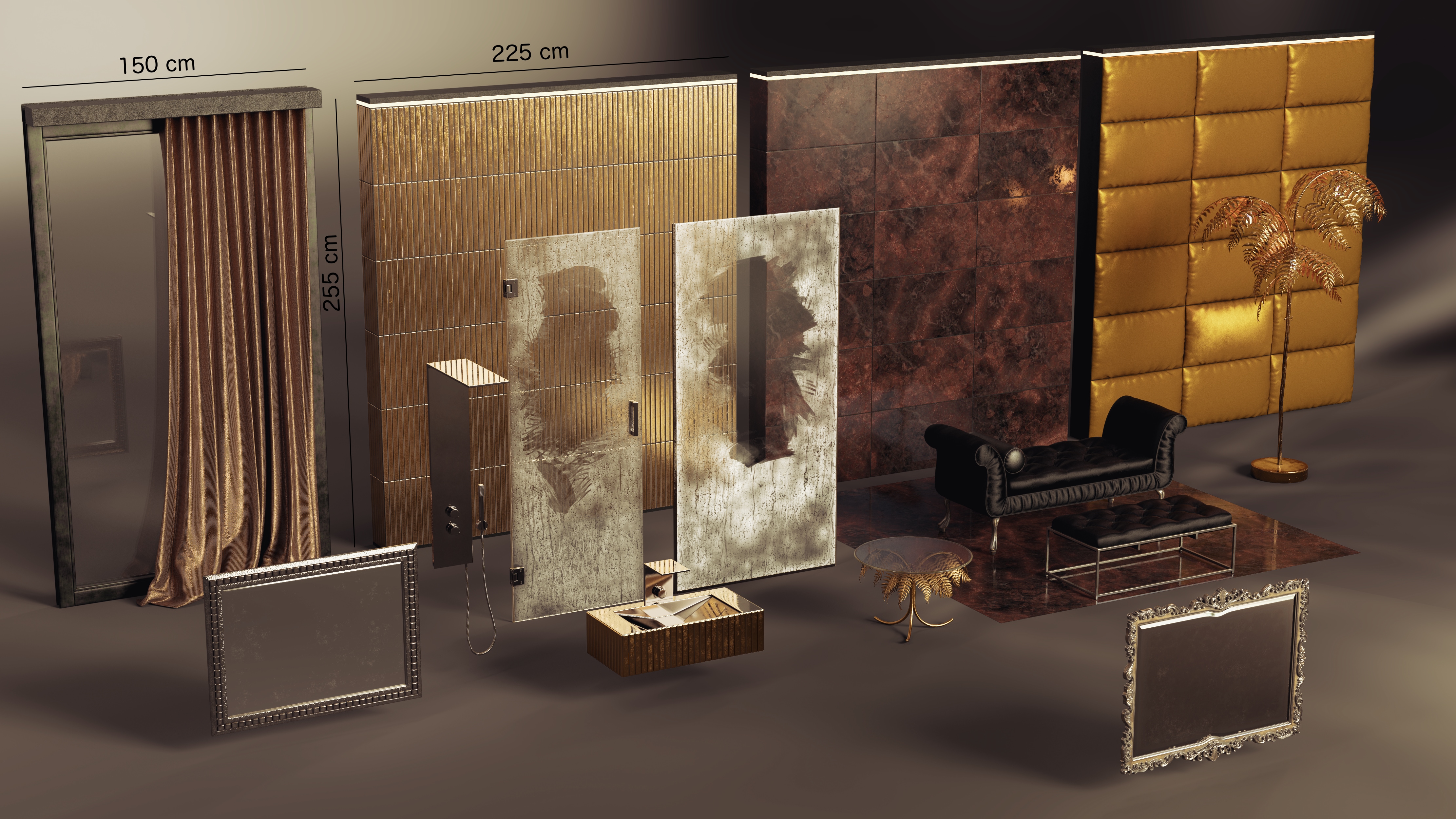 High Contrast Bathroom Vignette and Poses for Genesis 9, 8 and 8.1 ...