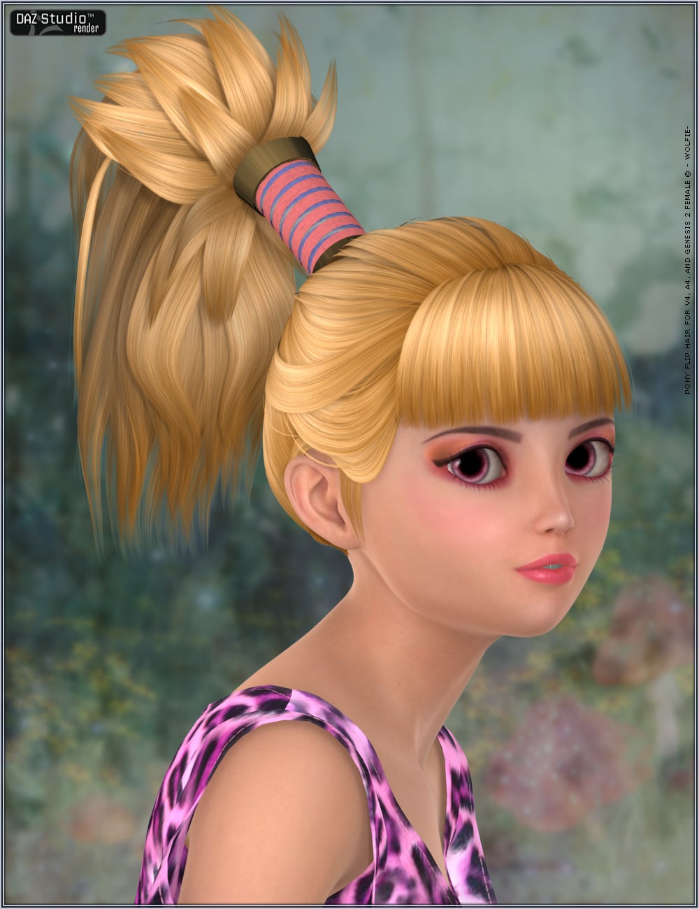 Pony Flip Hair | Daz 3D