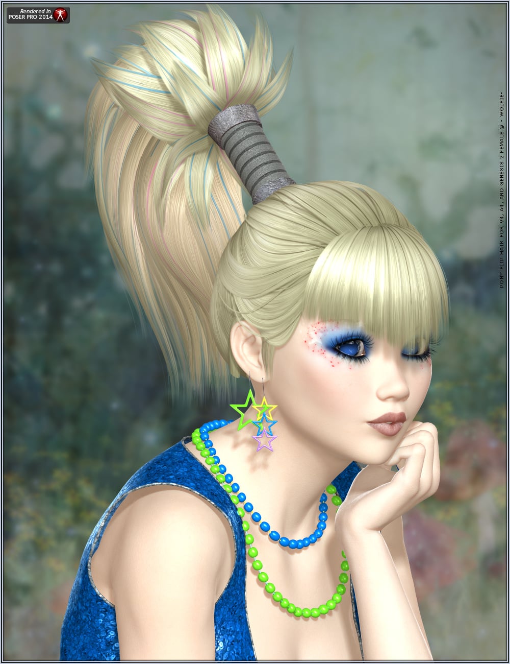 Pony Flip Hair | Daz 3D