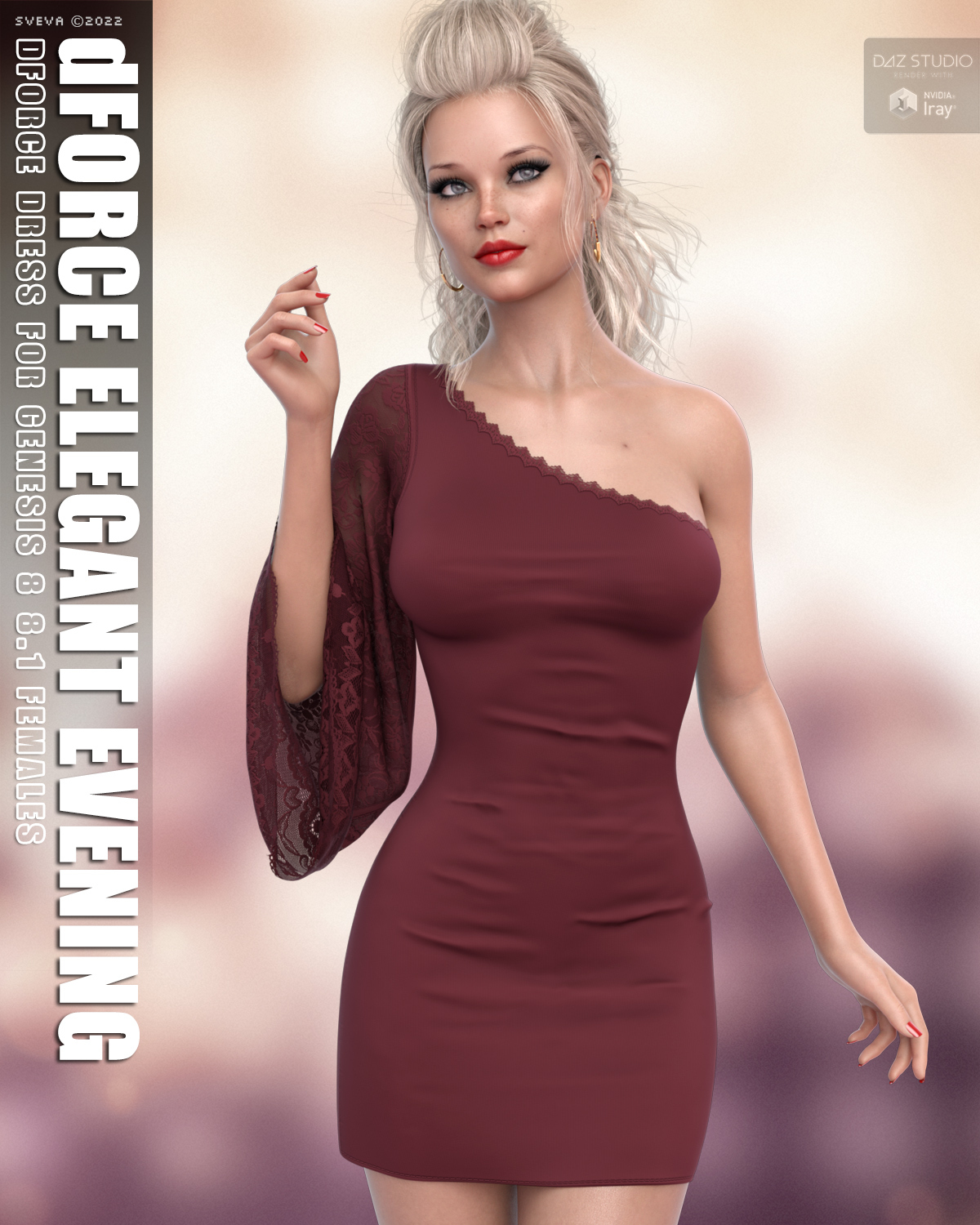 dForce Elegant Evening Dress G8G8.1F | Daz 3D