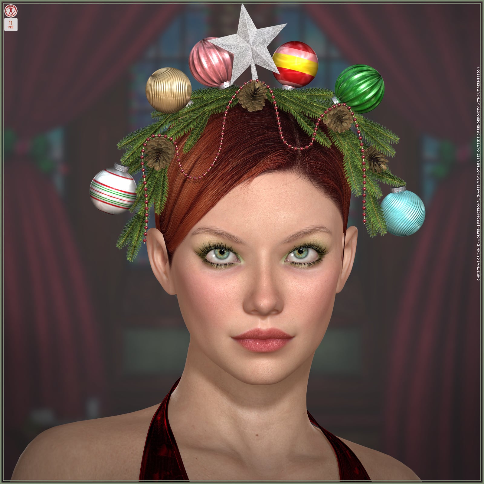 Christmas Crown for V4 | Daz 3D