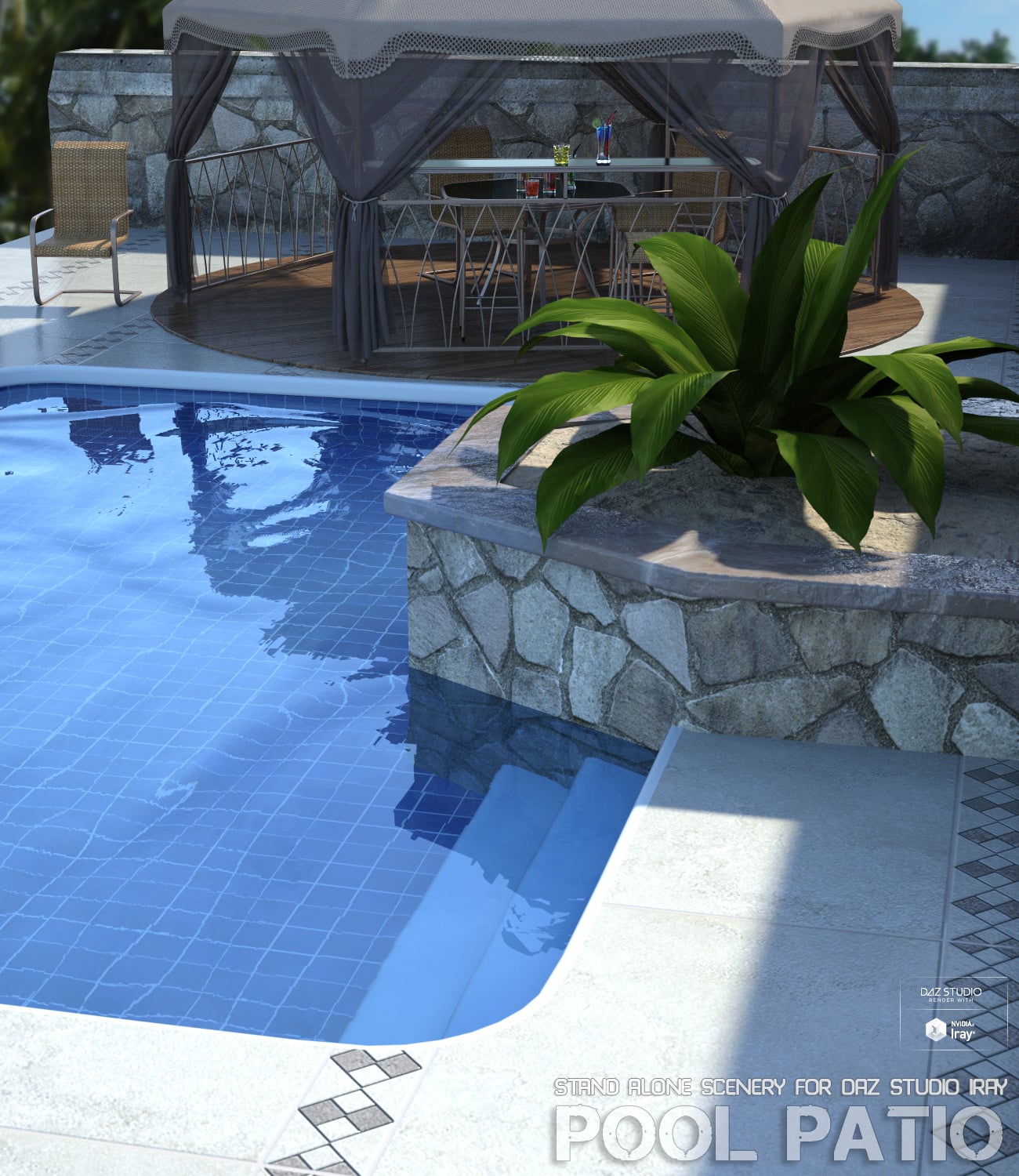 Pool Patio | Daz 3D