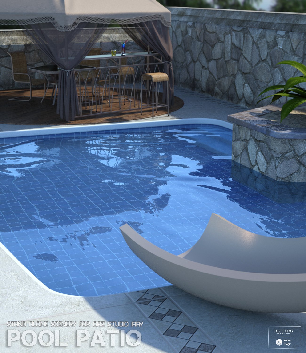 Pool Patio | Daz 3D