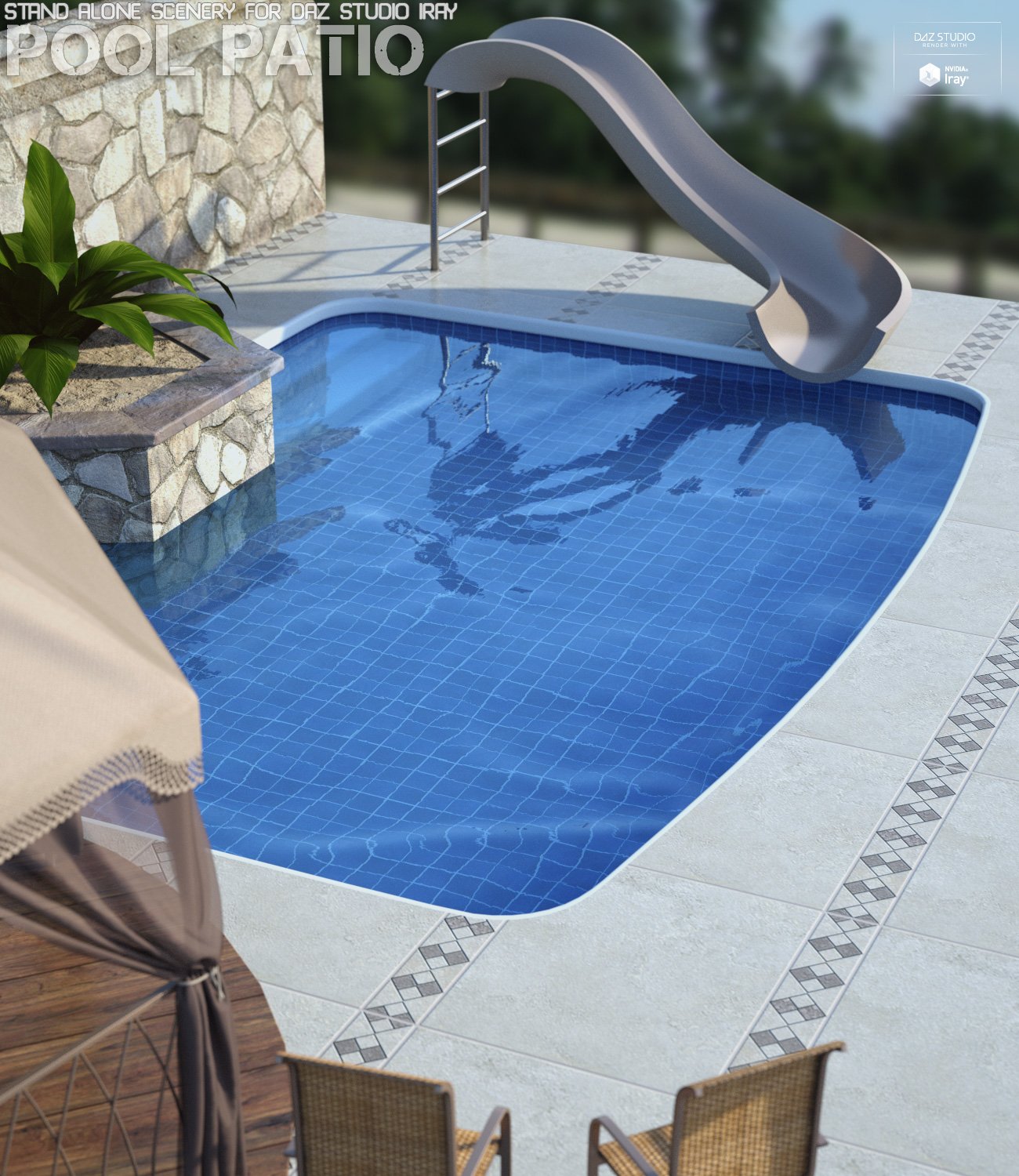 Pool Patio | Daz 3D