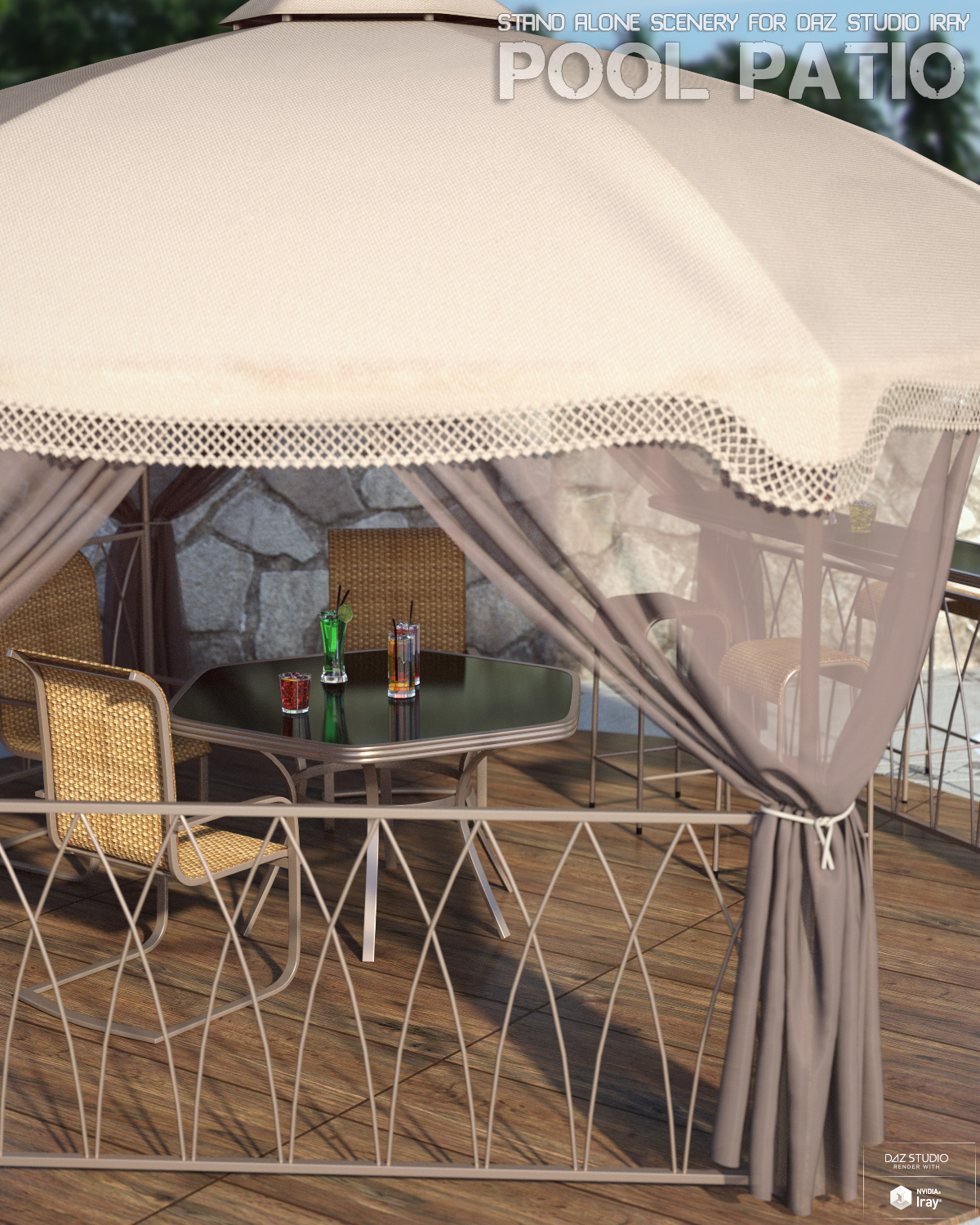 Pool Patio | Daz 3D
