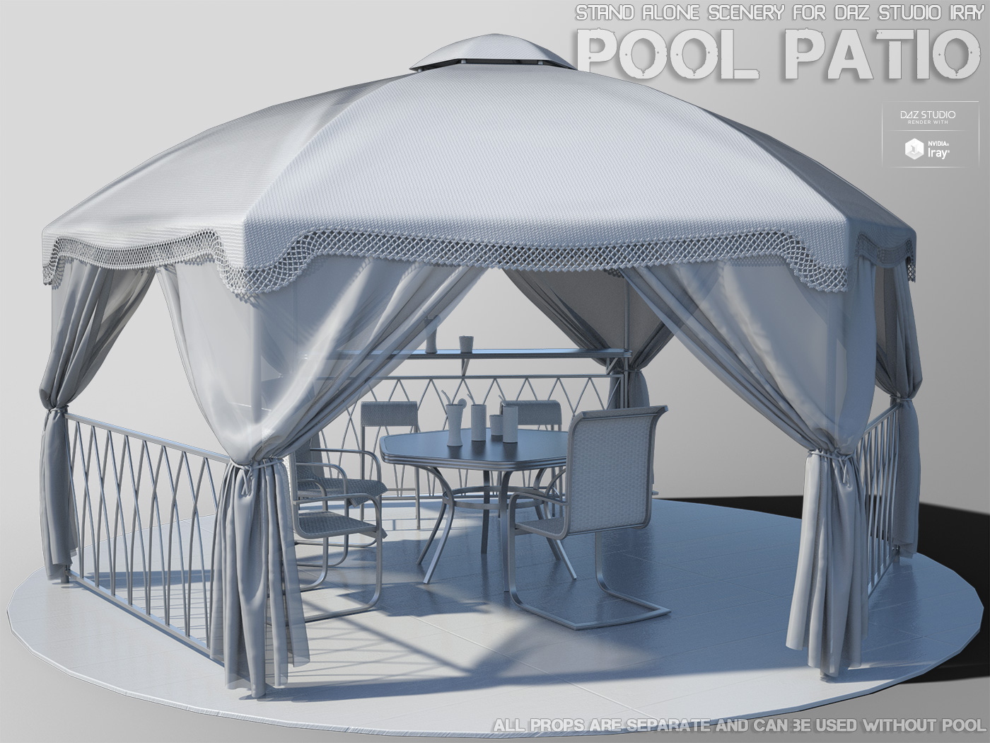 Pool Patio | Daz 3D