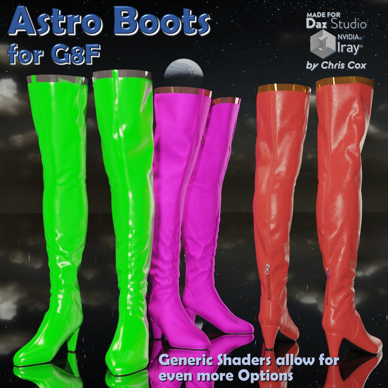 Astro Thigh Boots G8F | Daz 3D