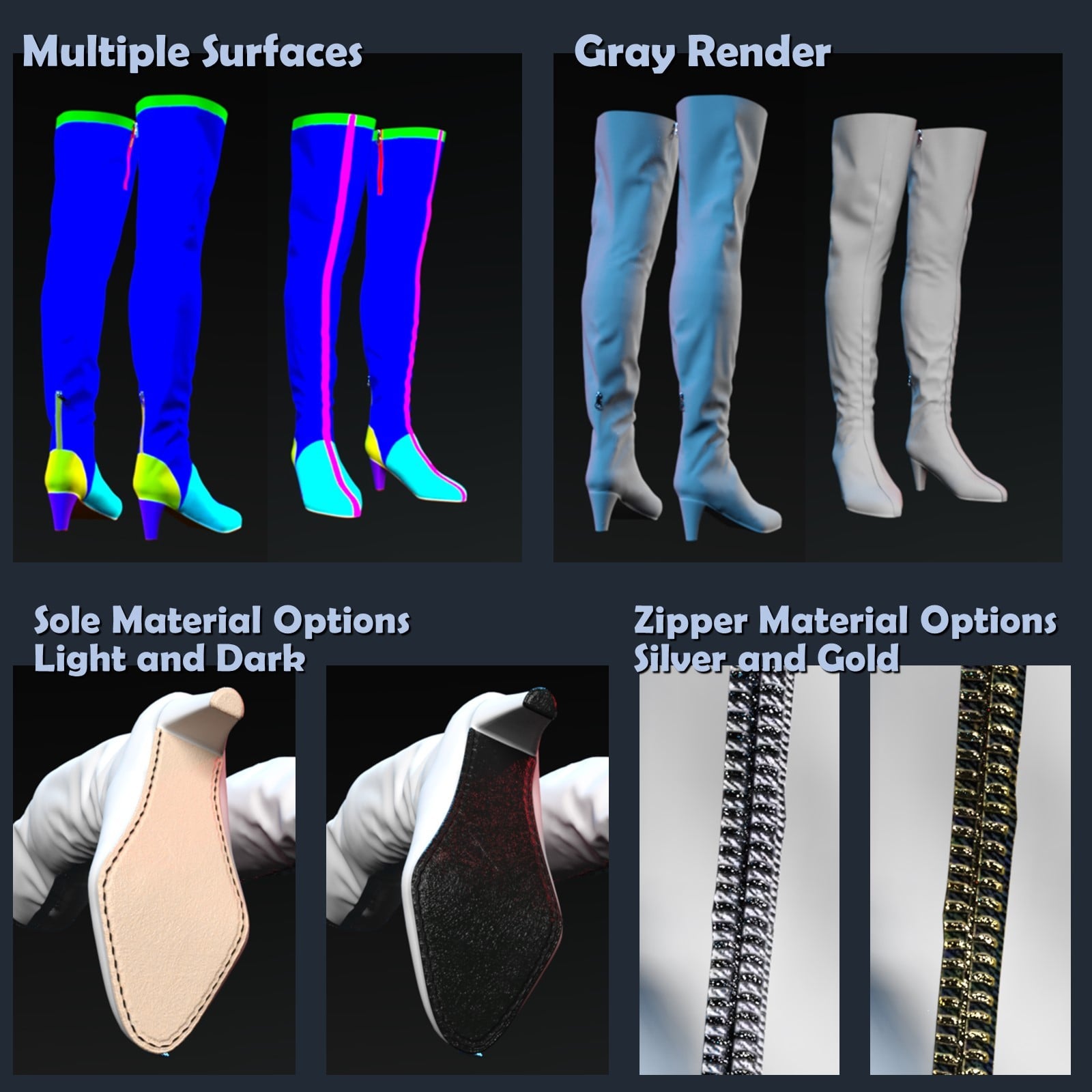 Astro Thigh Boots G8F | Daz 3D