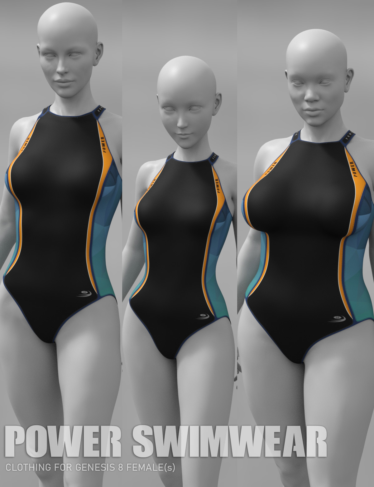 Power Swimwear for Genesis 8 Females | Daz 3D