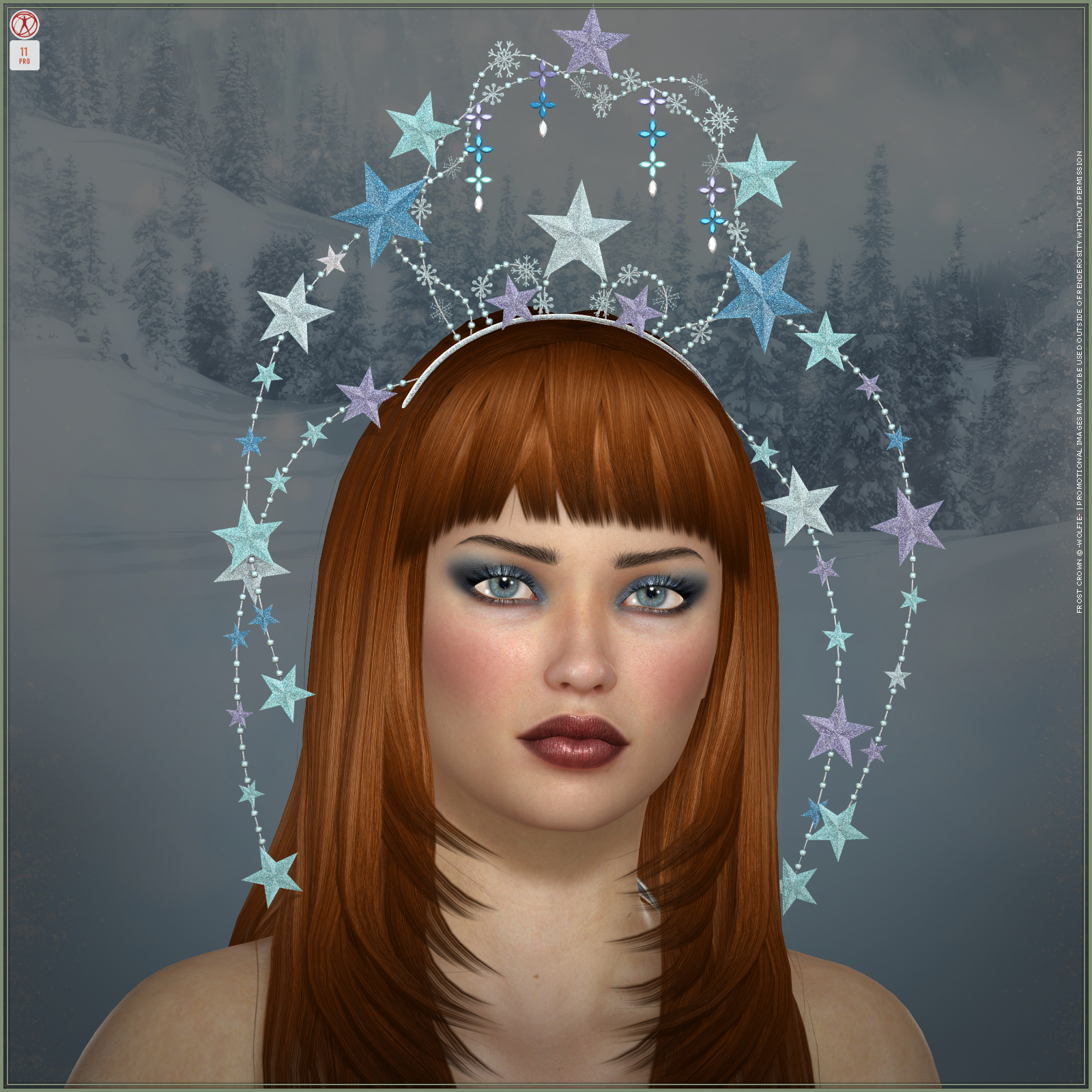 Frost Crown for V4 Poser Daz | Daz 3D