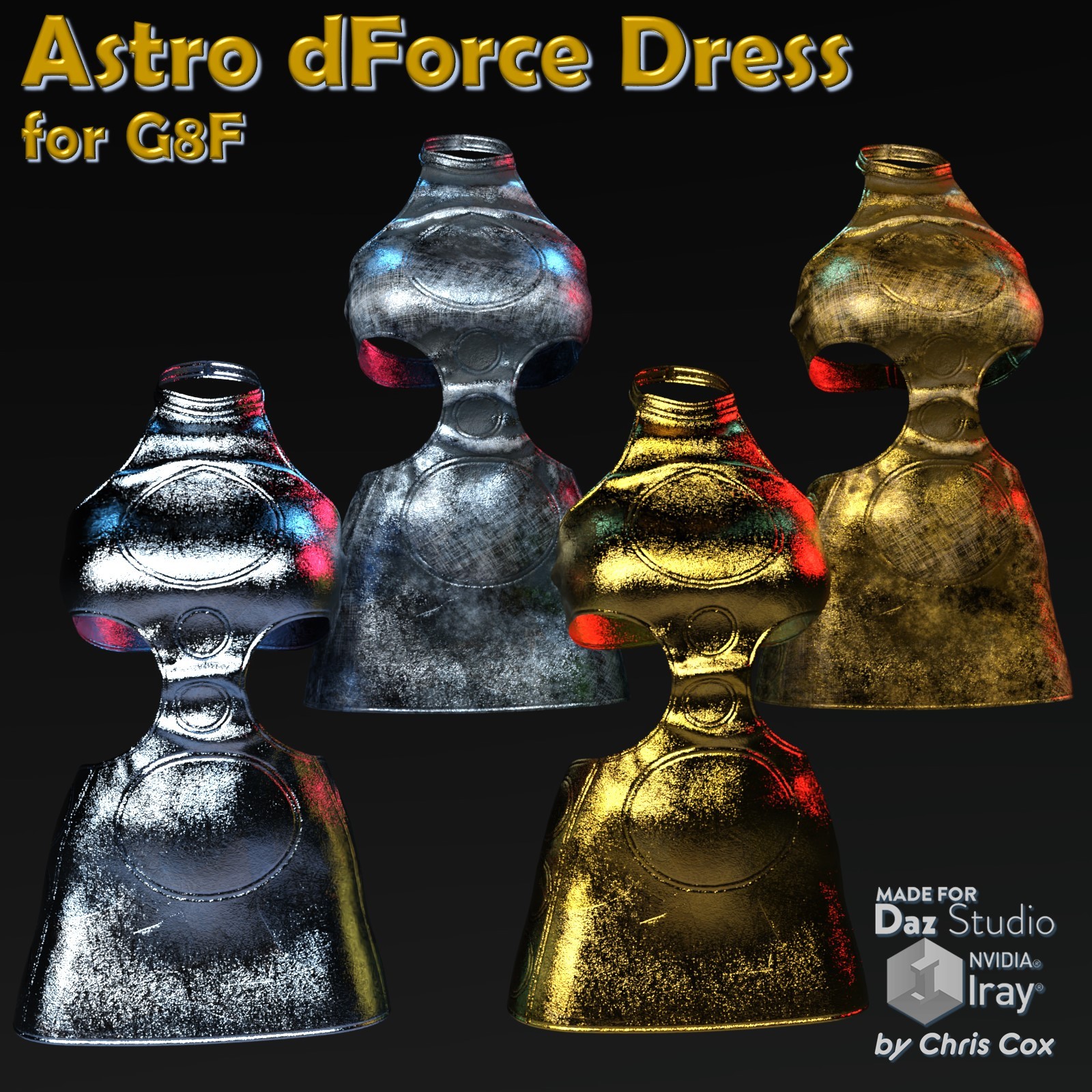 Astro dForce Dress for G8F | Daz 3D